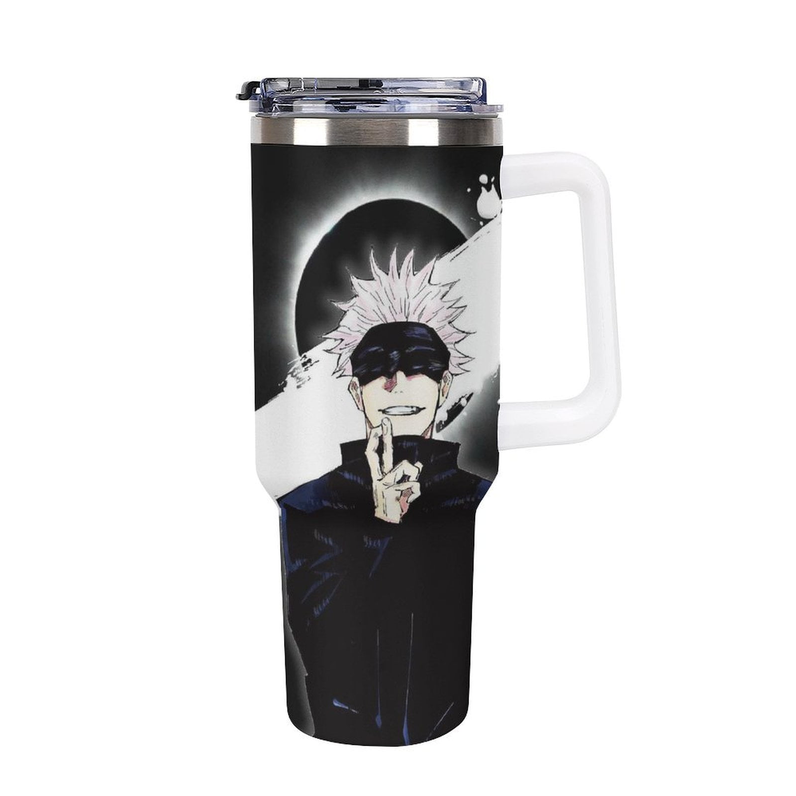 Gojo Satoru Anime 40oz Water Bottle Fits in Cup Holder Stainless Steel ...
