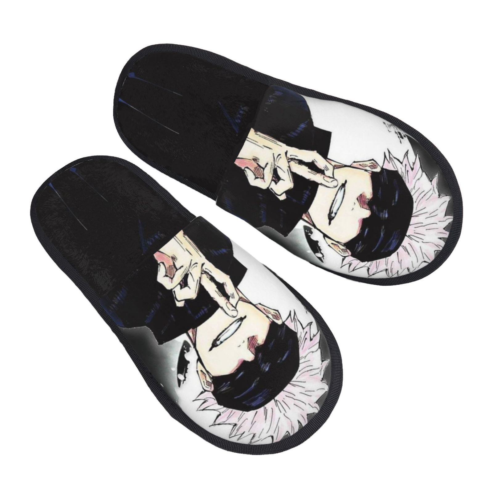 Gojo Satoru Anime Fuzzy Memory Foam Slippers Fluffy Winter Shoes Warm ...