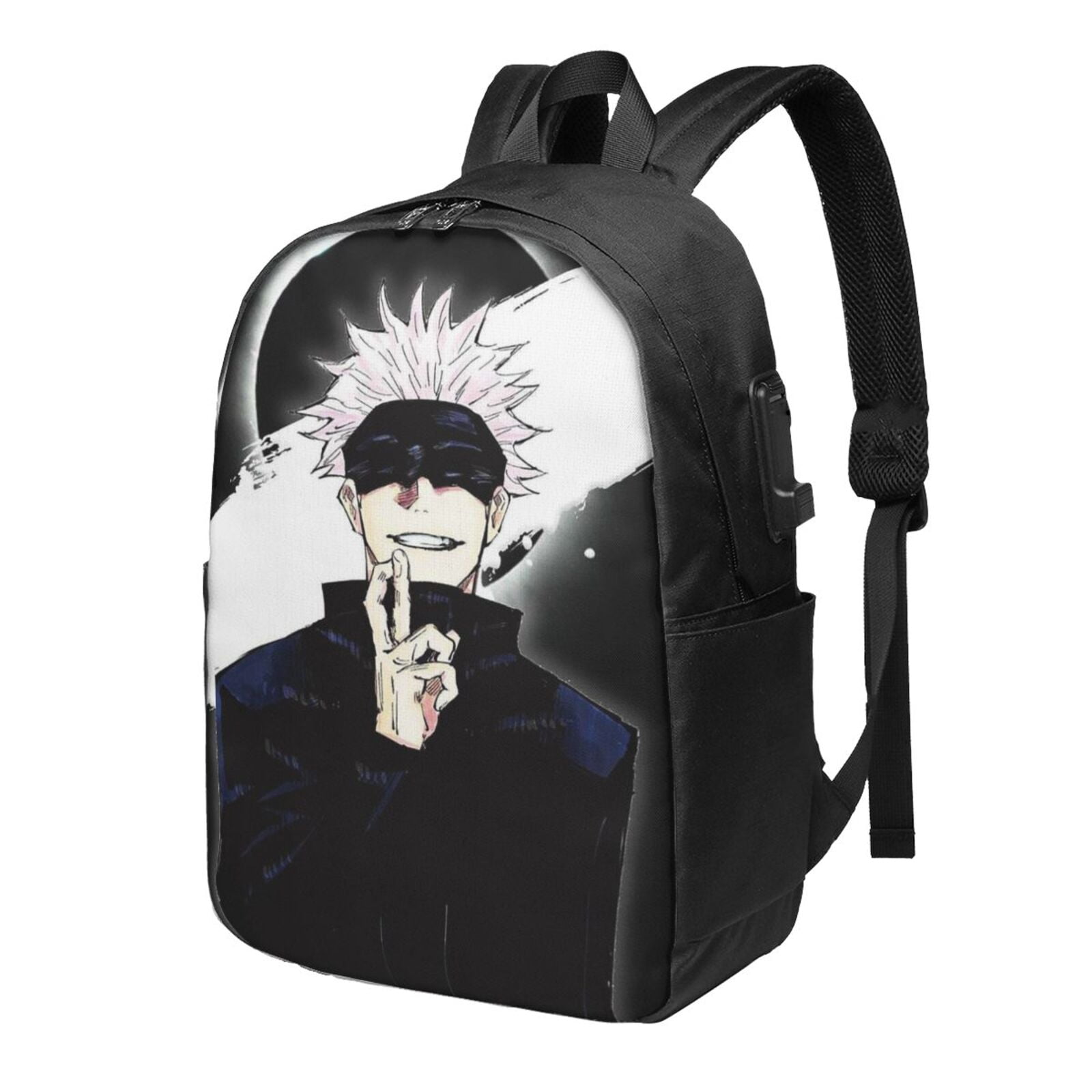 Gojo Satoru Anime USB Backpack 17 IN Laptop Bags Bookbags Travel School ...