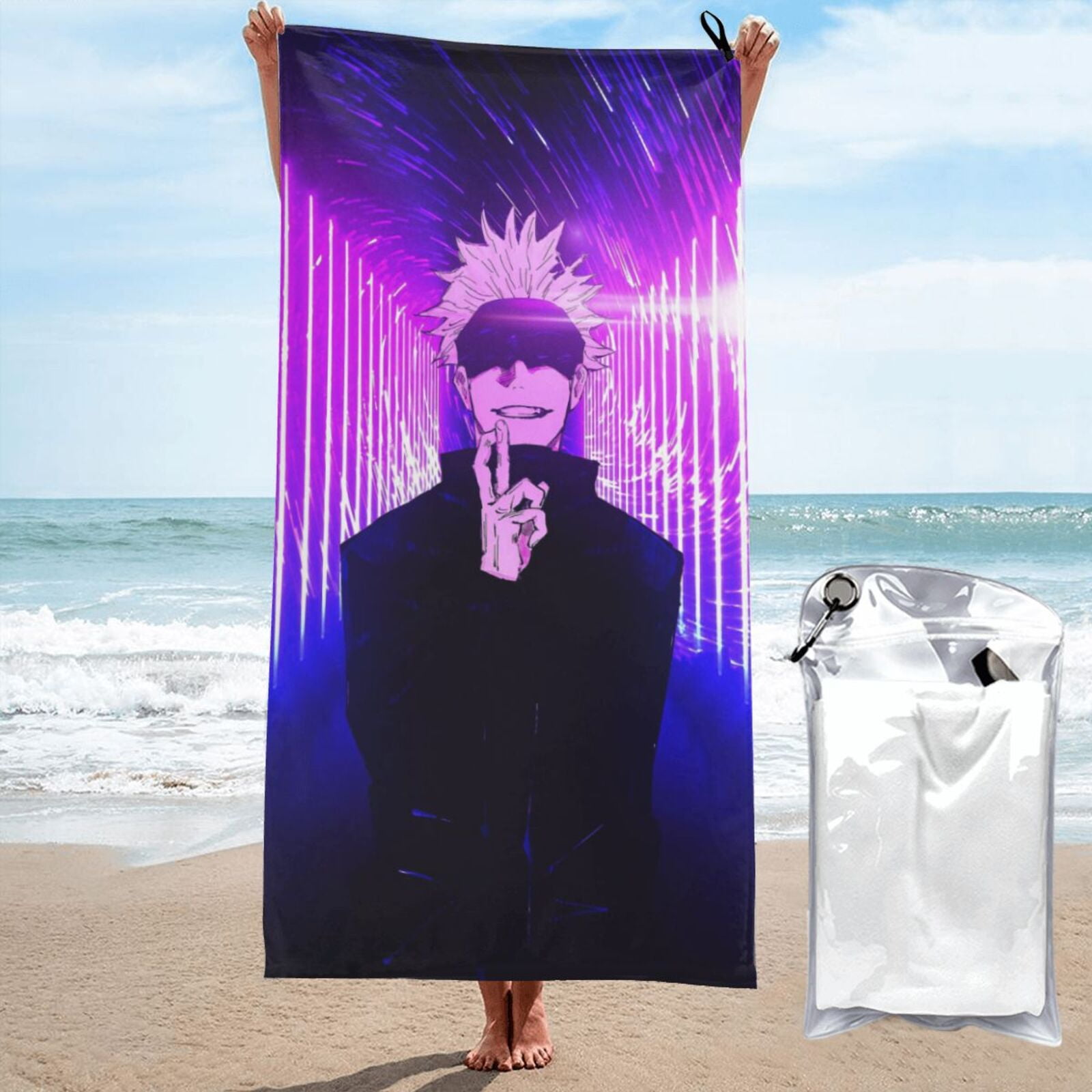 Gojo Satoru Beach Towel, Cartoon Absorbent Soft Quick Dry Towels for ...