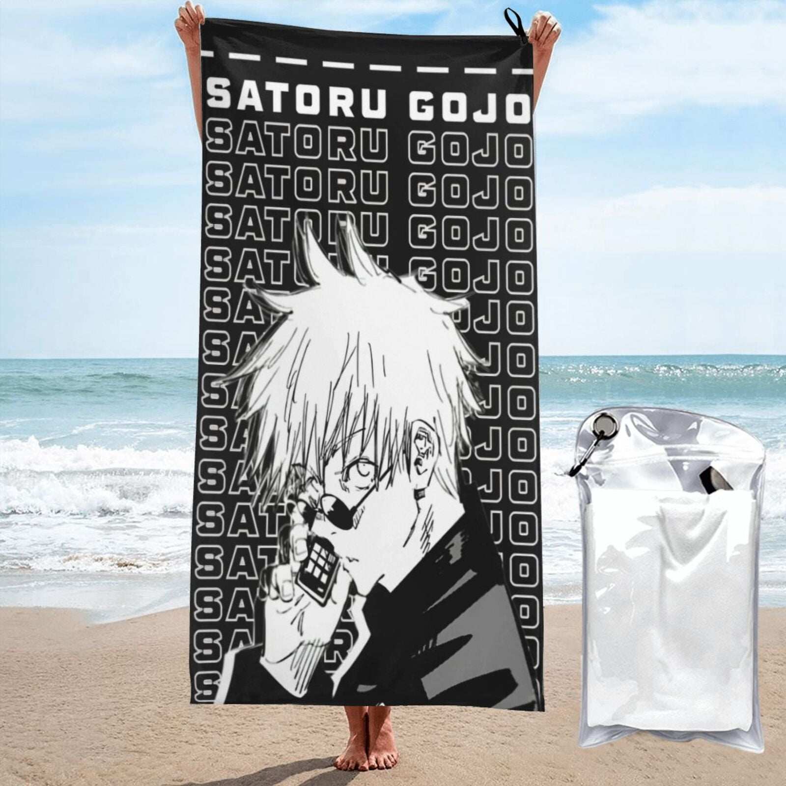 Gojo Satoru Beach Towel, Cartoon Absorbent Soft Quick Dry Towels for ...