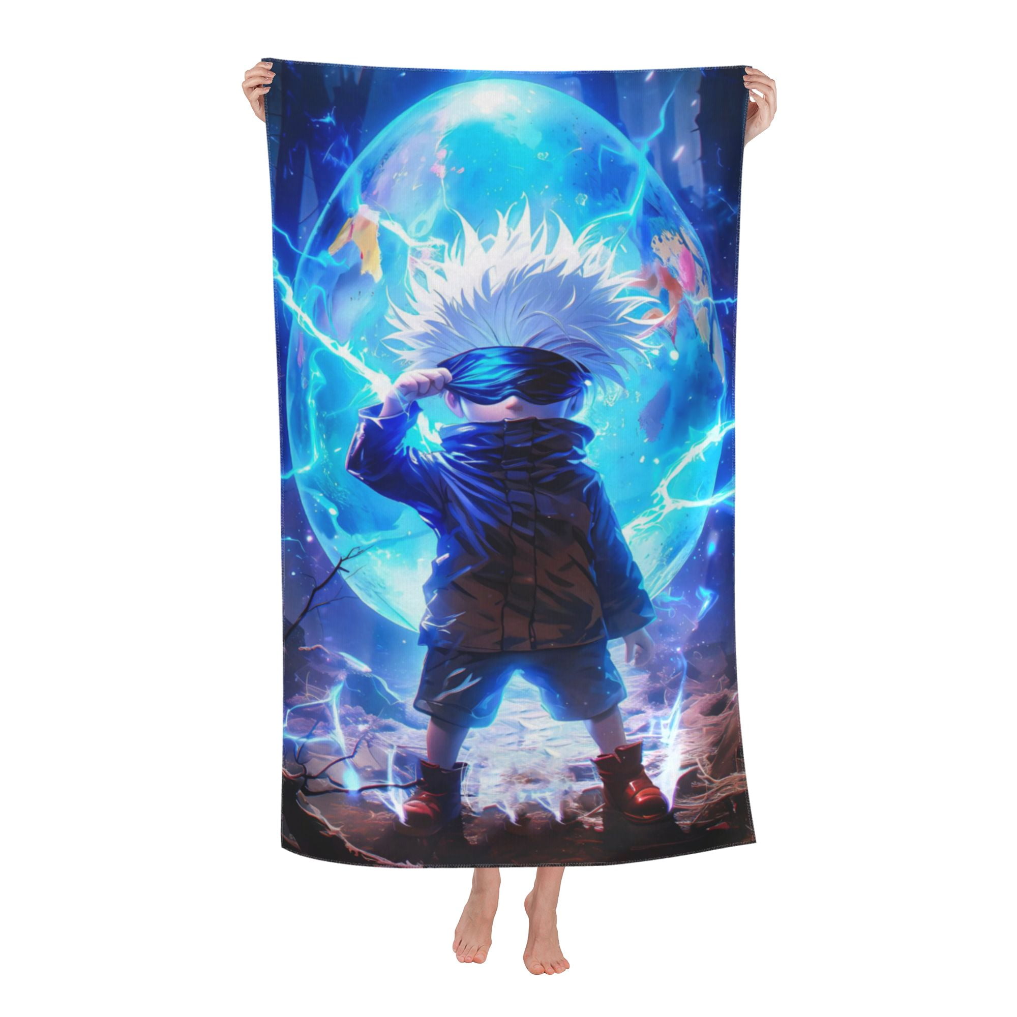 Gojo Satoru Cartoon Beach Towel, 52x32 inch Absorbent Quick Dry Towels ...