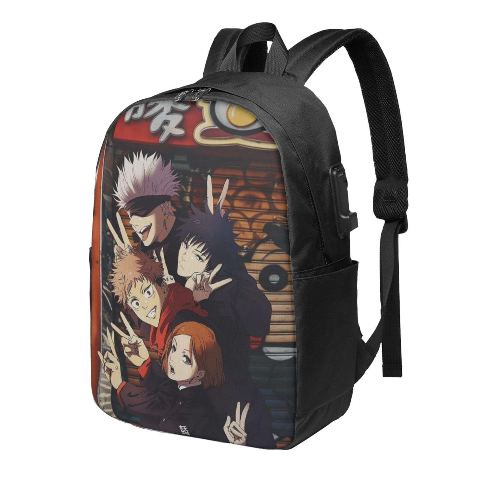 Gojo Satoru Funny Gojo USB Backpack 17 IN Laptop Bags Bookbags Travel ...
