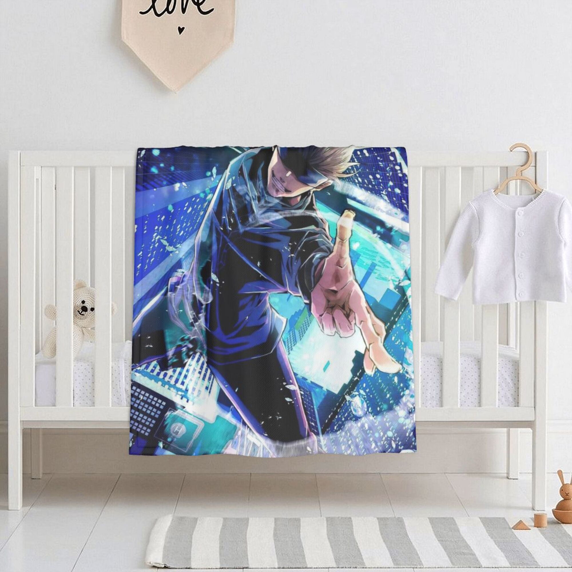 Gojo Satoru Gojo Throw Blanket Super Soft Baby Blankets Decor Flannel ...