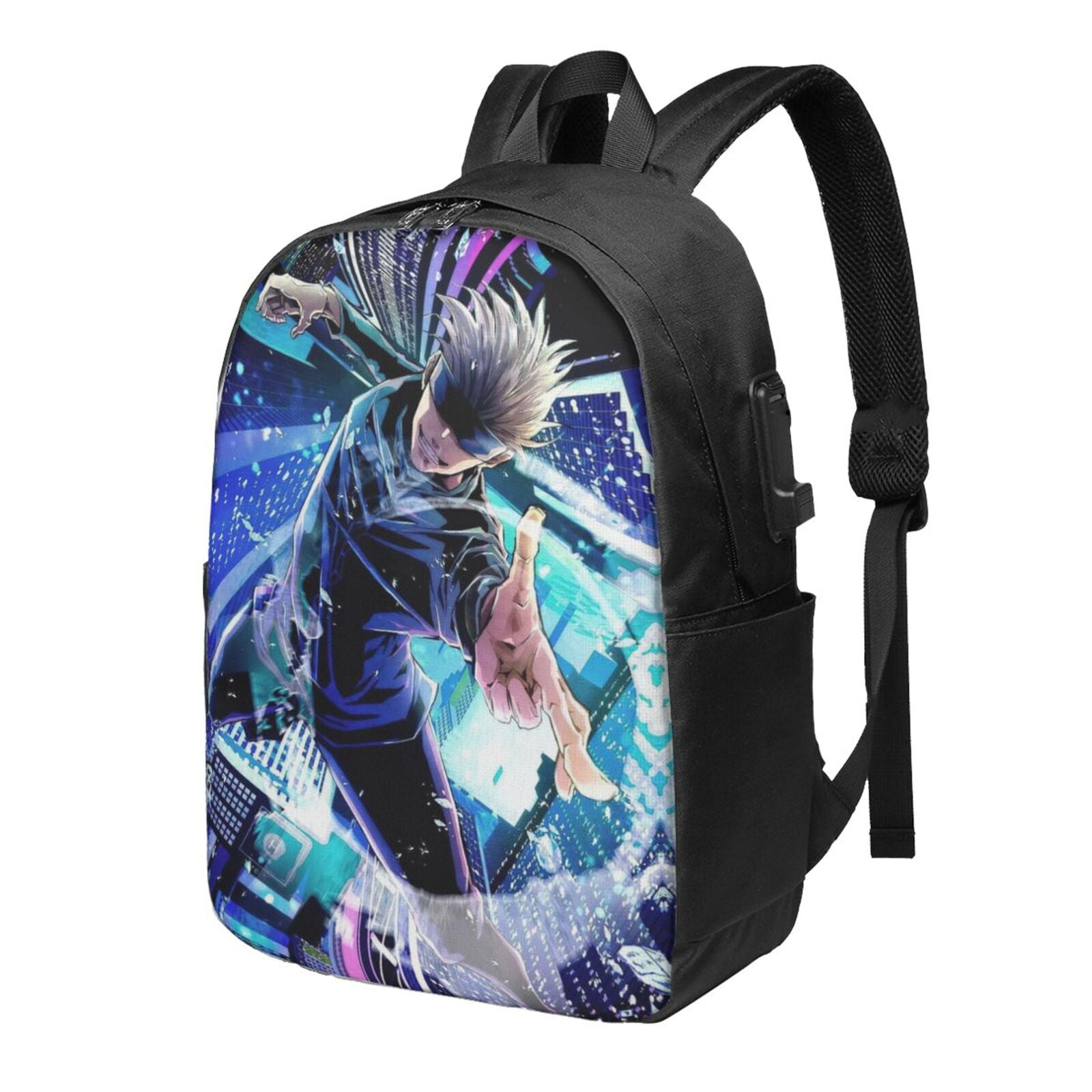 Gojo Satoru Gojo USB Backpack 17 IN Laptop Bags Bookbags Travel School ...