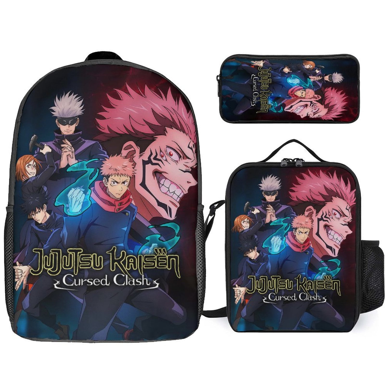 Gojo Satoru Jujutsu Kaisen 17in Backpack 3 Piece Set Lightweight ...