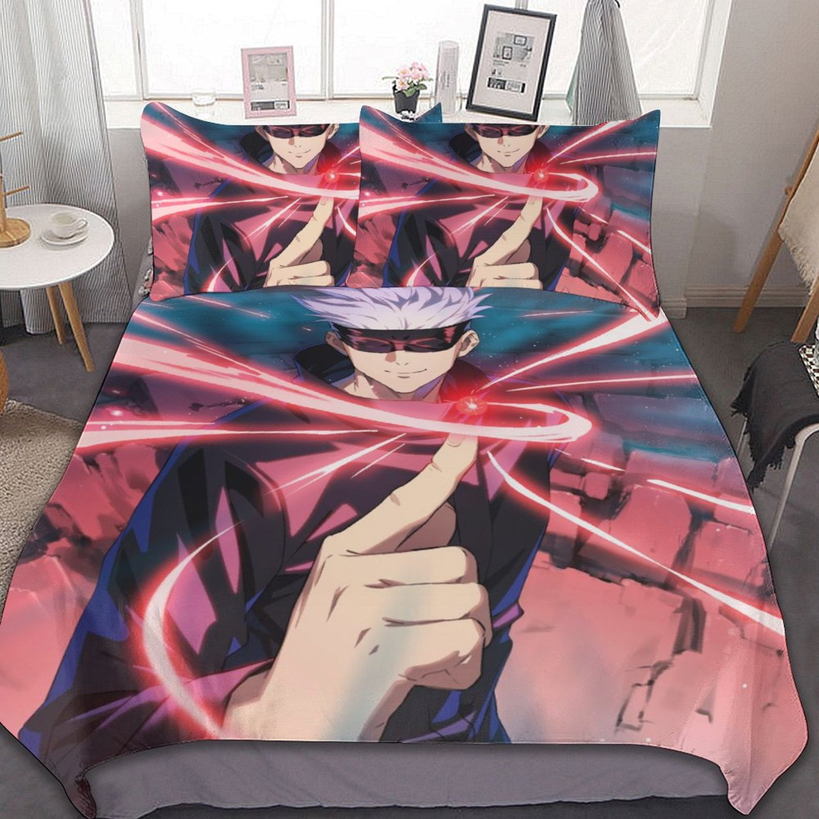 Gojo Satoru Jujutsu Kaisen 3 Piece Bedding Sets Decor Comforter Sets ...