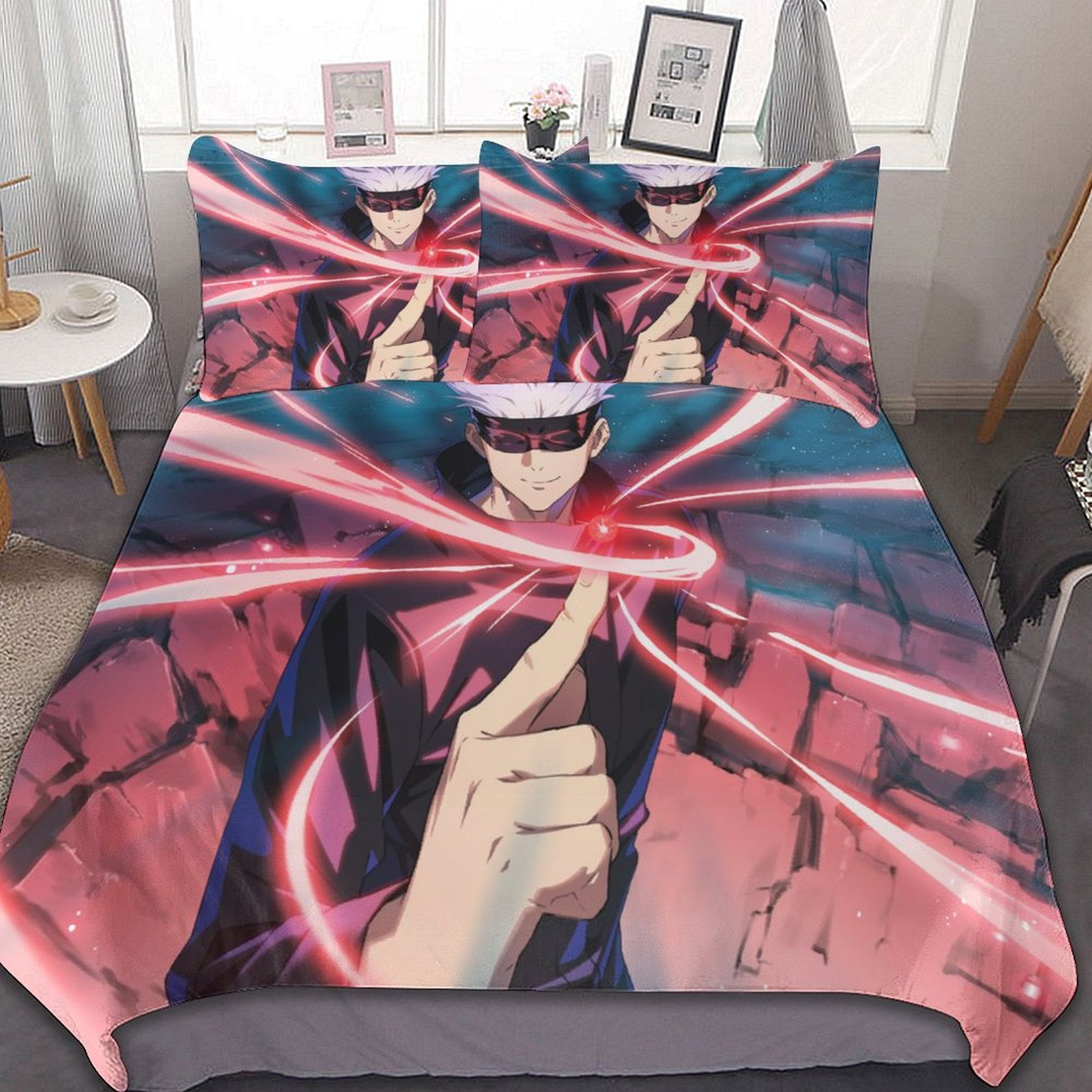 Gojo Satoru Jujutsu Kaisen 3 Piece Bedding Sets Decor Comforter Sets ...