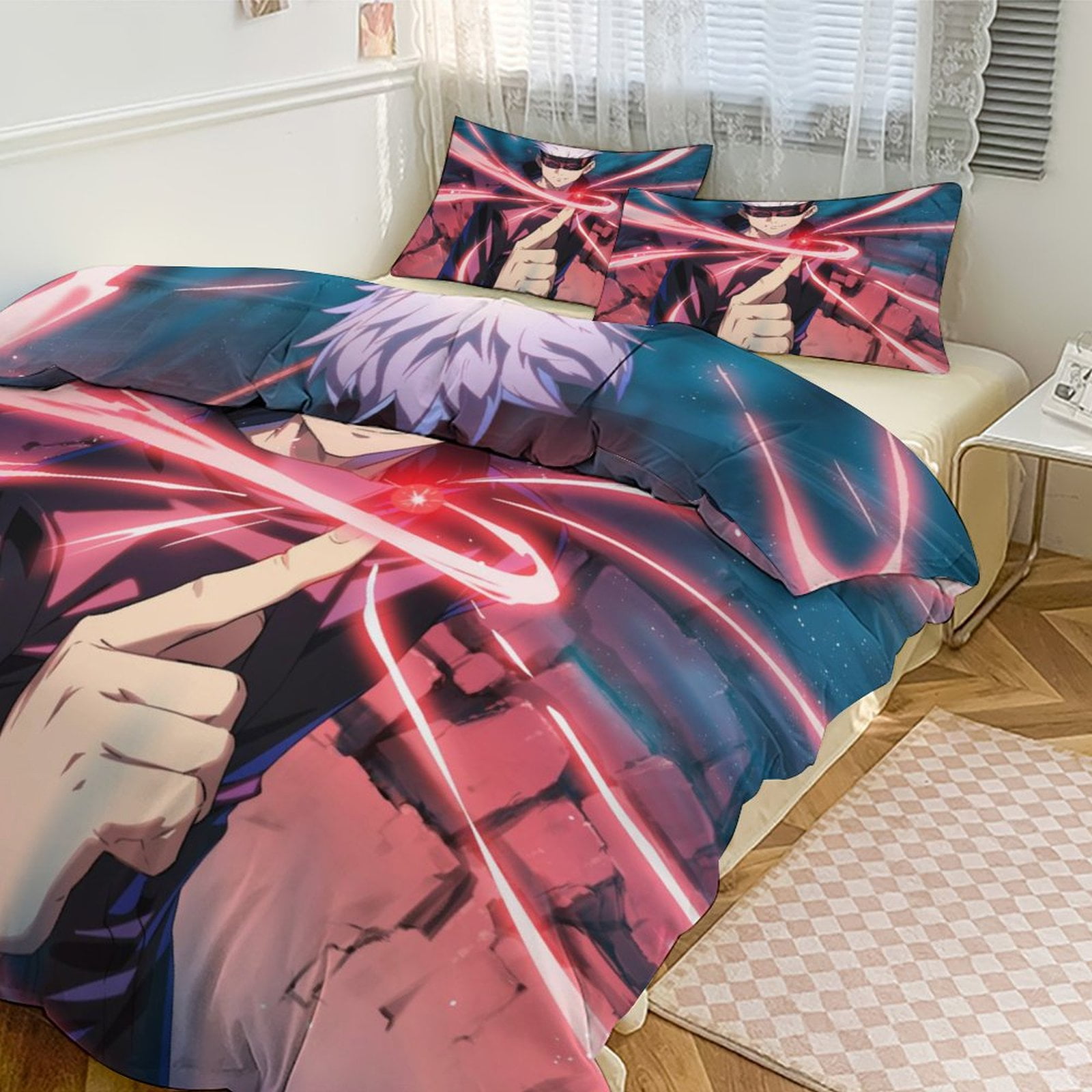Gojo Satoru Jujutsu Kaisen 3 Pieces Bedding Sets Double Sided Printed ...