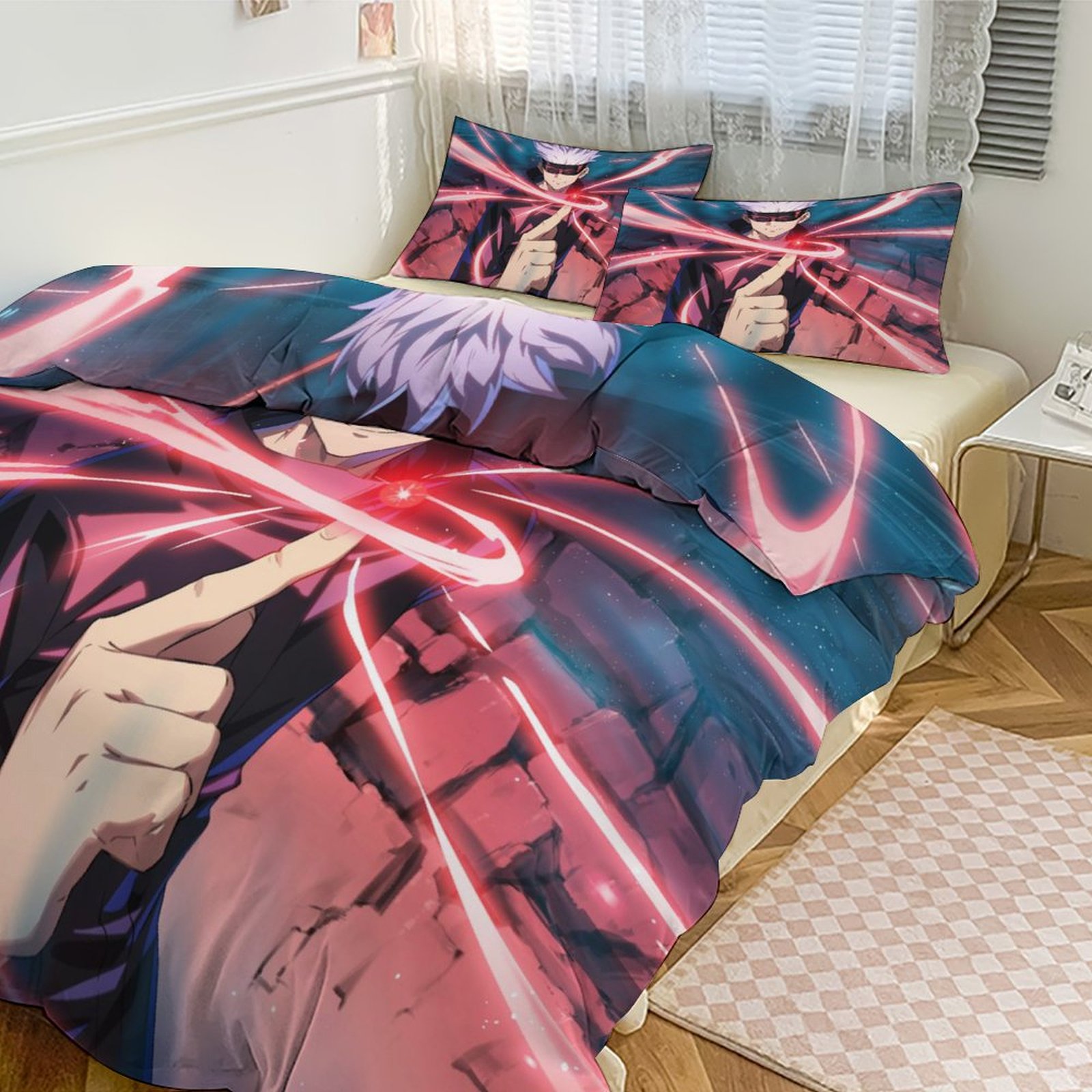 Gojo Satoru Jujutsu Kaisen 3 Pieces Bedding Sets Double Sided Printed ...