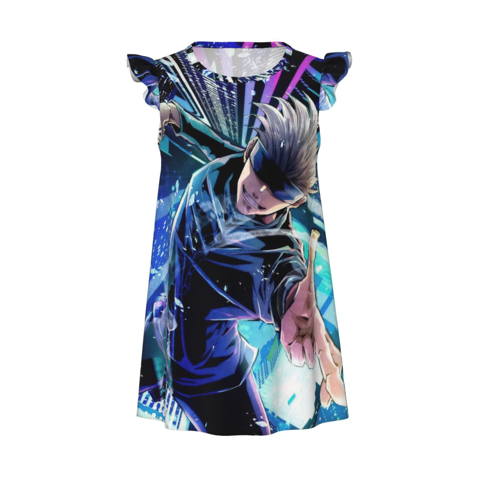 Gojo Satoru Jujutsu Kaisen Girls Nightgowns Pajamas Dress Summer Soft ...