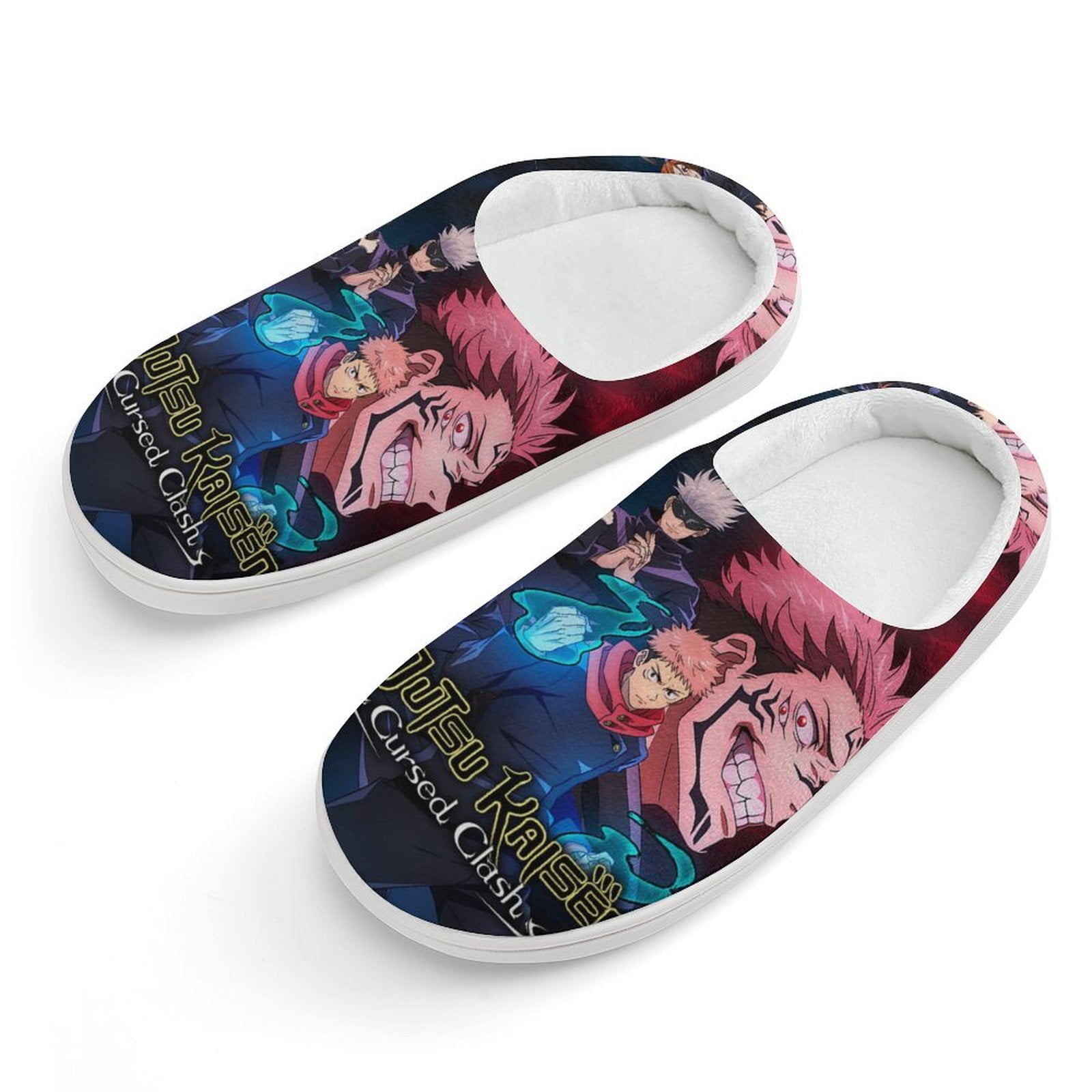 Gojo Satoru Jujutsu Kaisen Kids Teen Fuzzy Memory Foam Slippers Fluffy ...