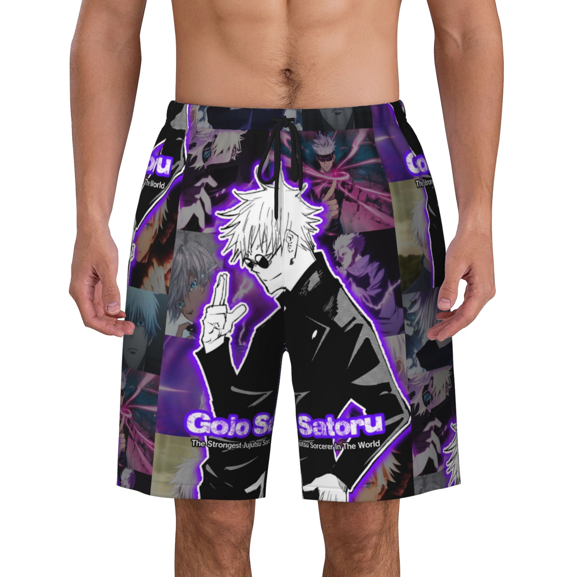 Gojo Satoru Jujutsu Kaisen Men's Board Shorts Quick Dry Swimwear Swim ...