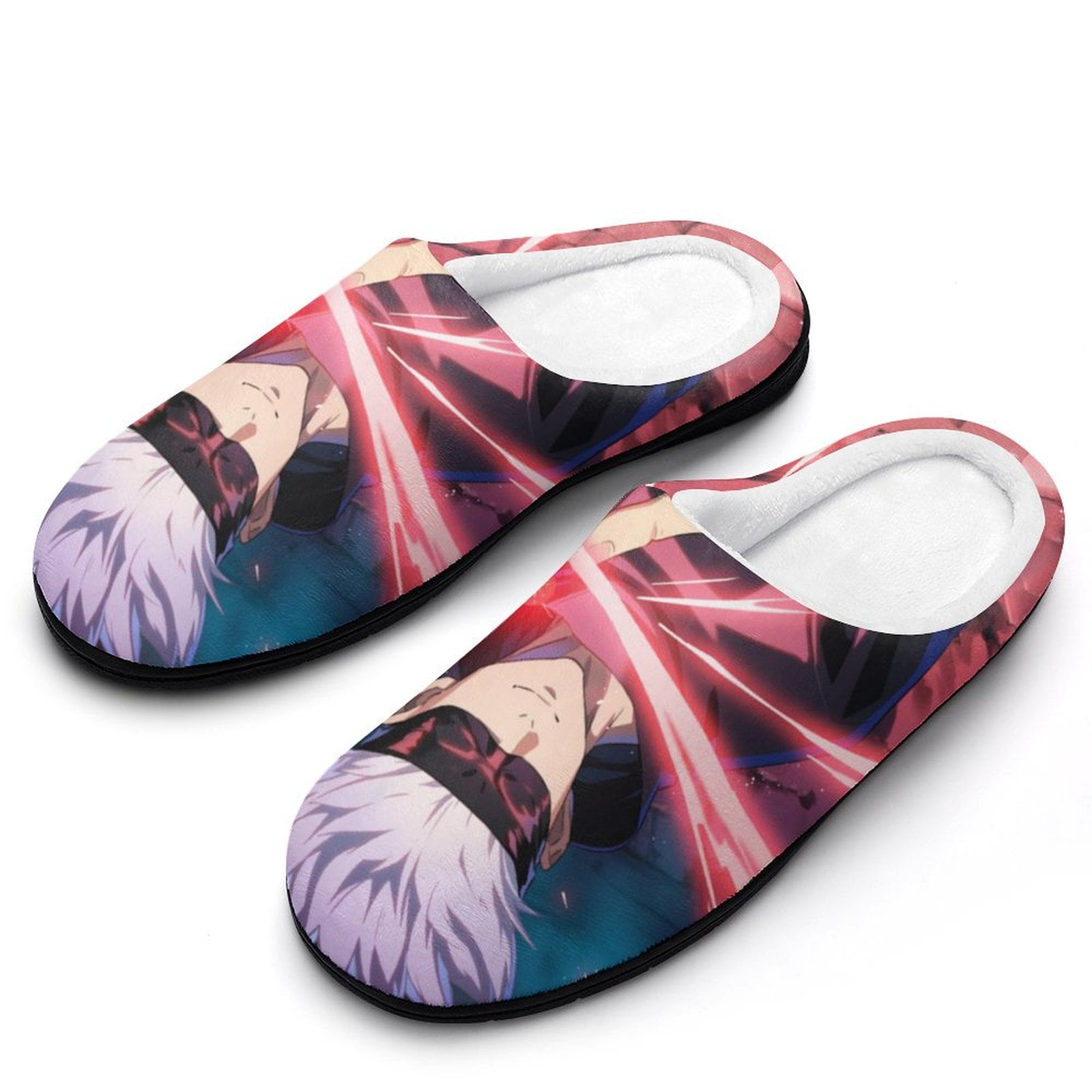 Gojo Satoru Jujutsu Kaisen Men's Cotton Slippers Winter Fuzzy ...