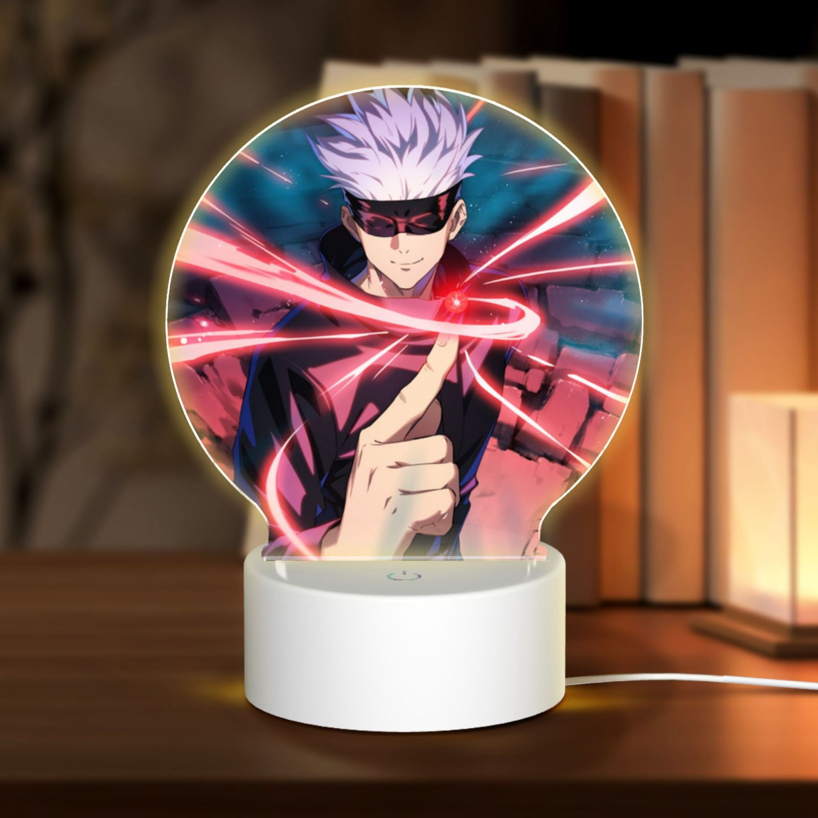 Gojo Satoru Jujutsu Kaisen Round Acrylic Night Light Decoration USB ...
