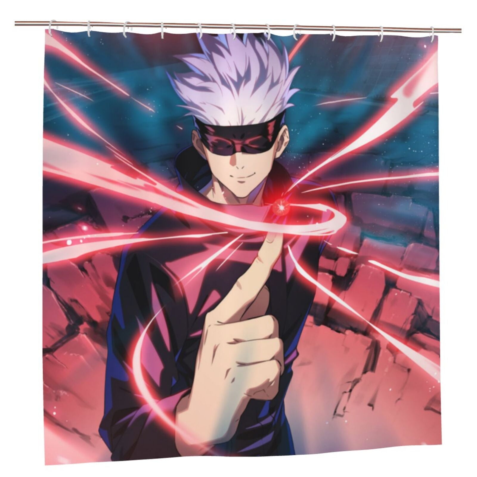 Gojo Satoru Jujutsu Kaisen Shower Curtain Waterproof Polyester Fabric ...