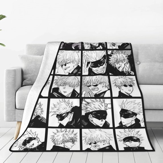 Gojo Satoru Jujutsu Kaisen Soft Micro Fleece Cozy Throw Blanket ...