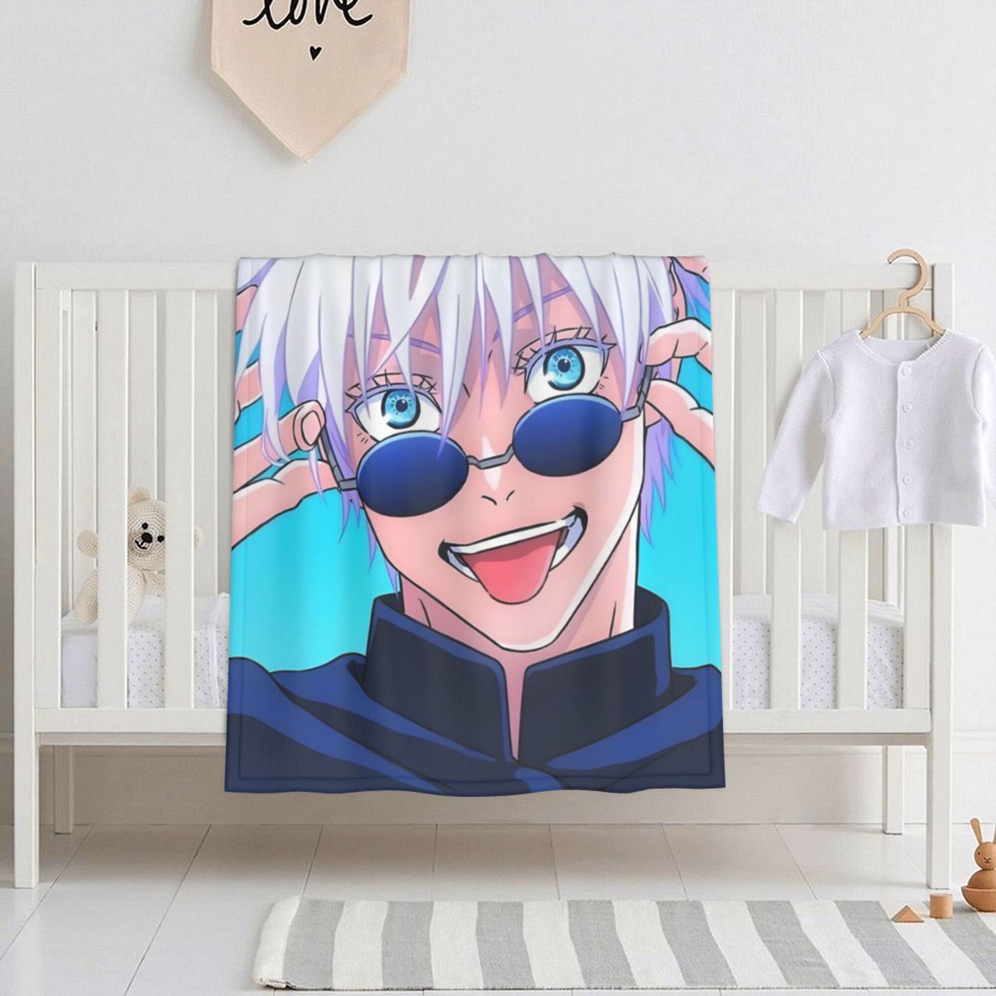 Gojo Satoru Jujutsu Kaisen Throw Blanket Super Soft Baby Blankets Decor ...