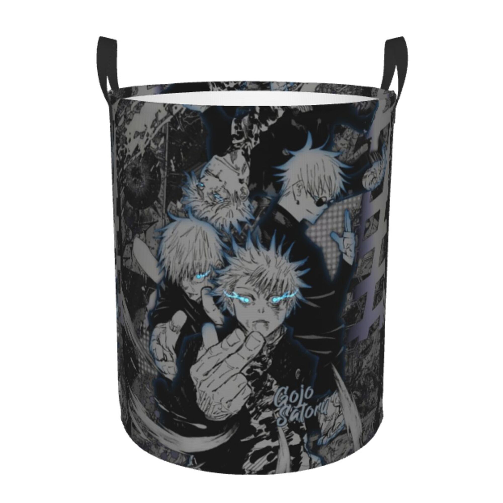 Gojo Satoru Laundry Hamper with Handles, Foldable Waterproof Circular ...