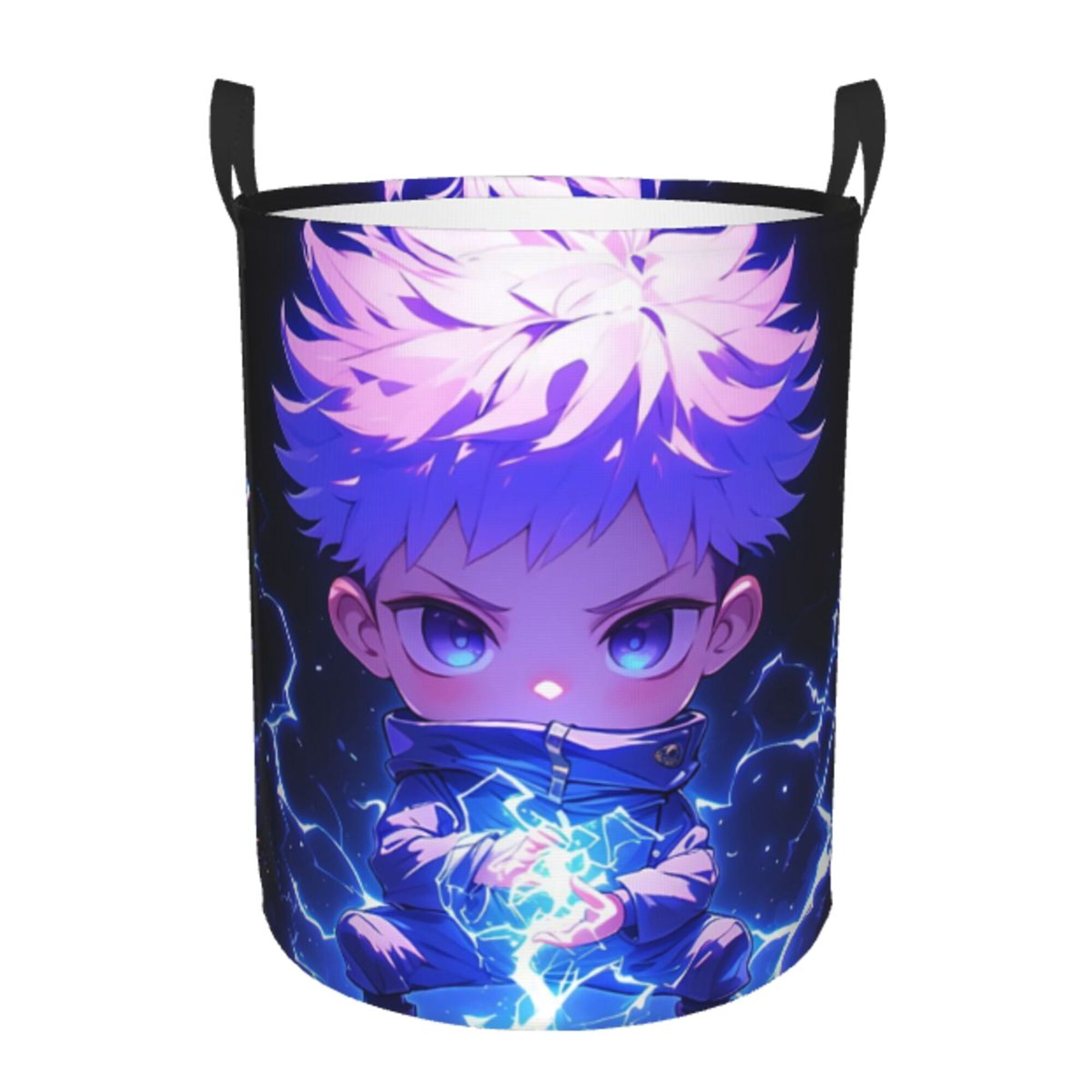 Gojo Satoru Laundry Hamper with Handles, Foldable Waterproof Circular ...