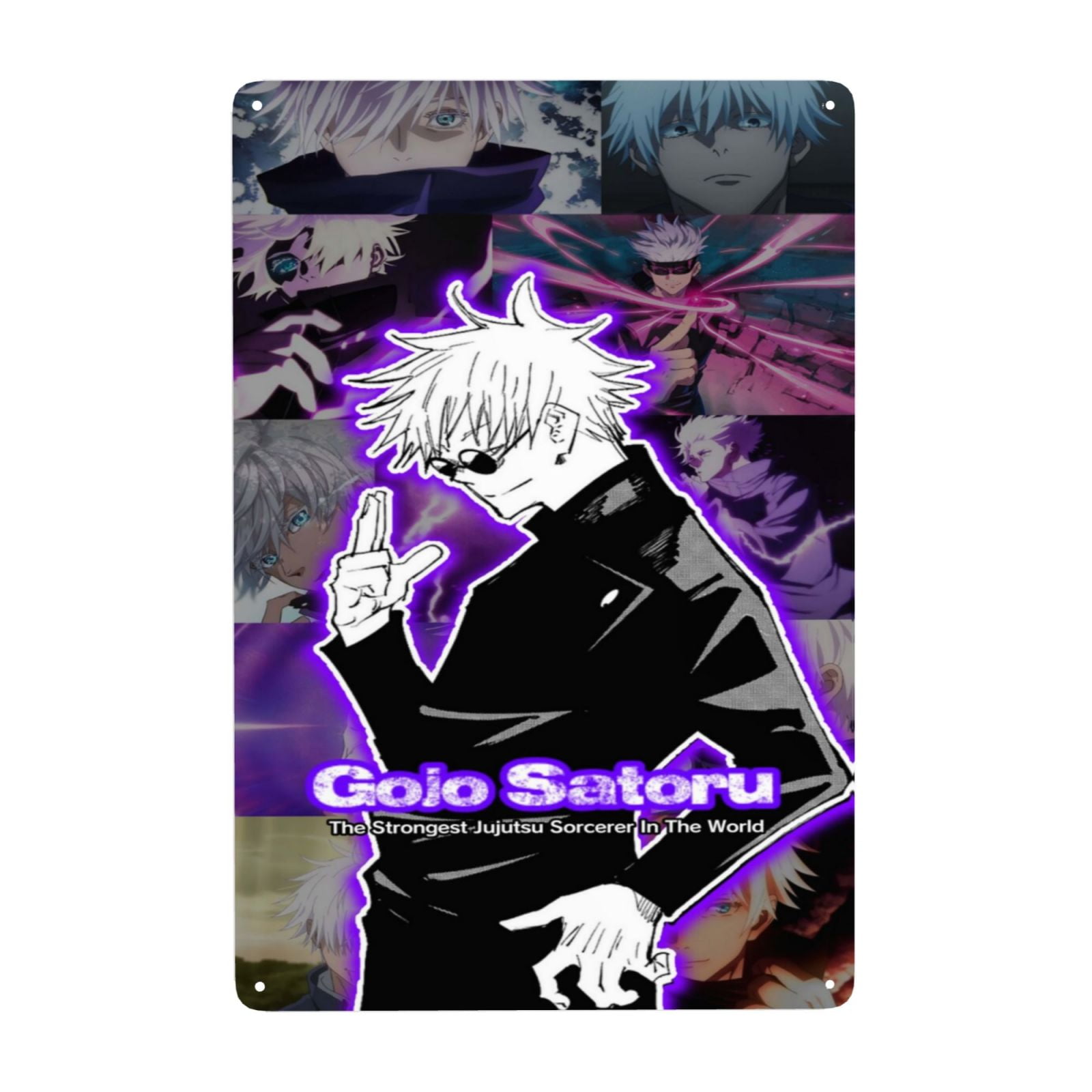 Gojo Satoru Poster Vintage Tin Sign For Bar Office Home Iron Painting ...