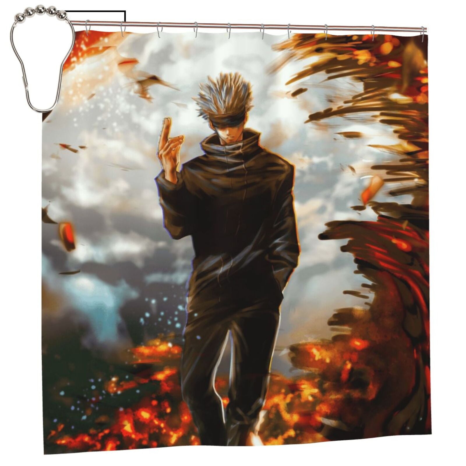 Gojo Satoru Shower Curtain 72 x 72 in Bathroom Decor Fabric Bath Liner ...