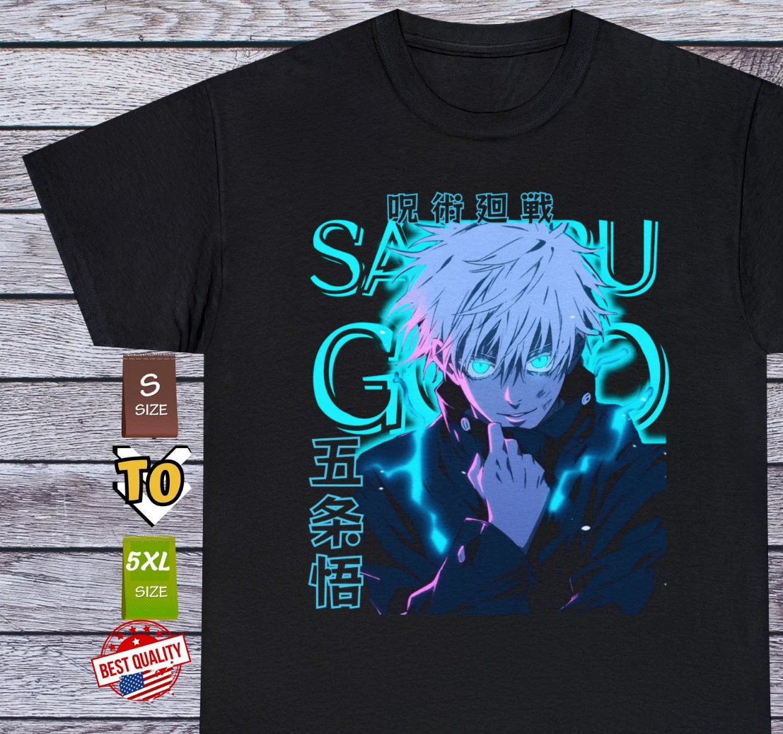 Gojo Satoru T Shirt Jujutsu Kaisen Anime Clothing Cosplay Manga ...