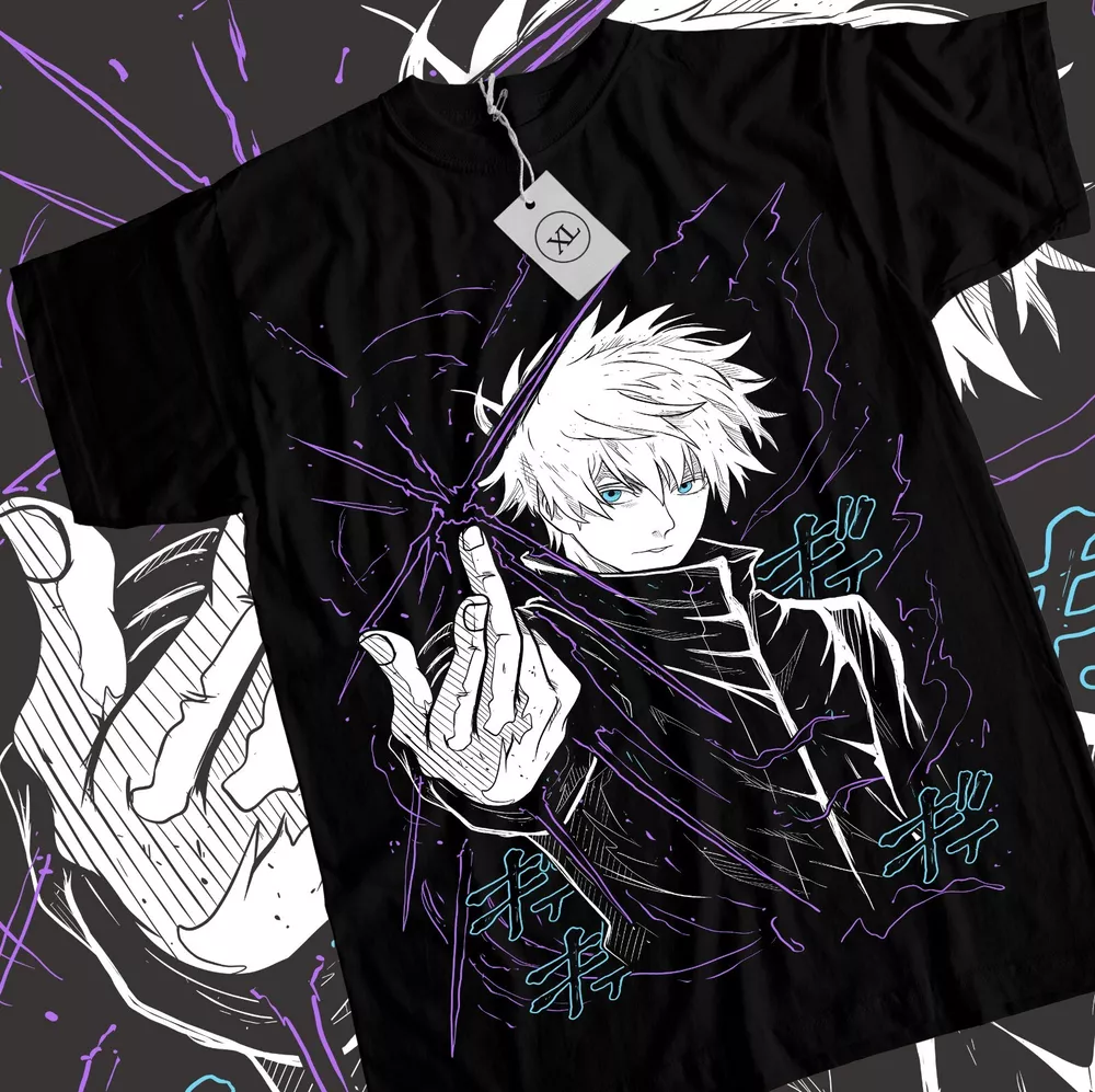 Gojo Satoru T-Shirt Megumi Itadori Yuji Jujutsu Kaisen Sukuna Anime Tee ...