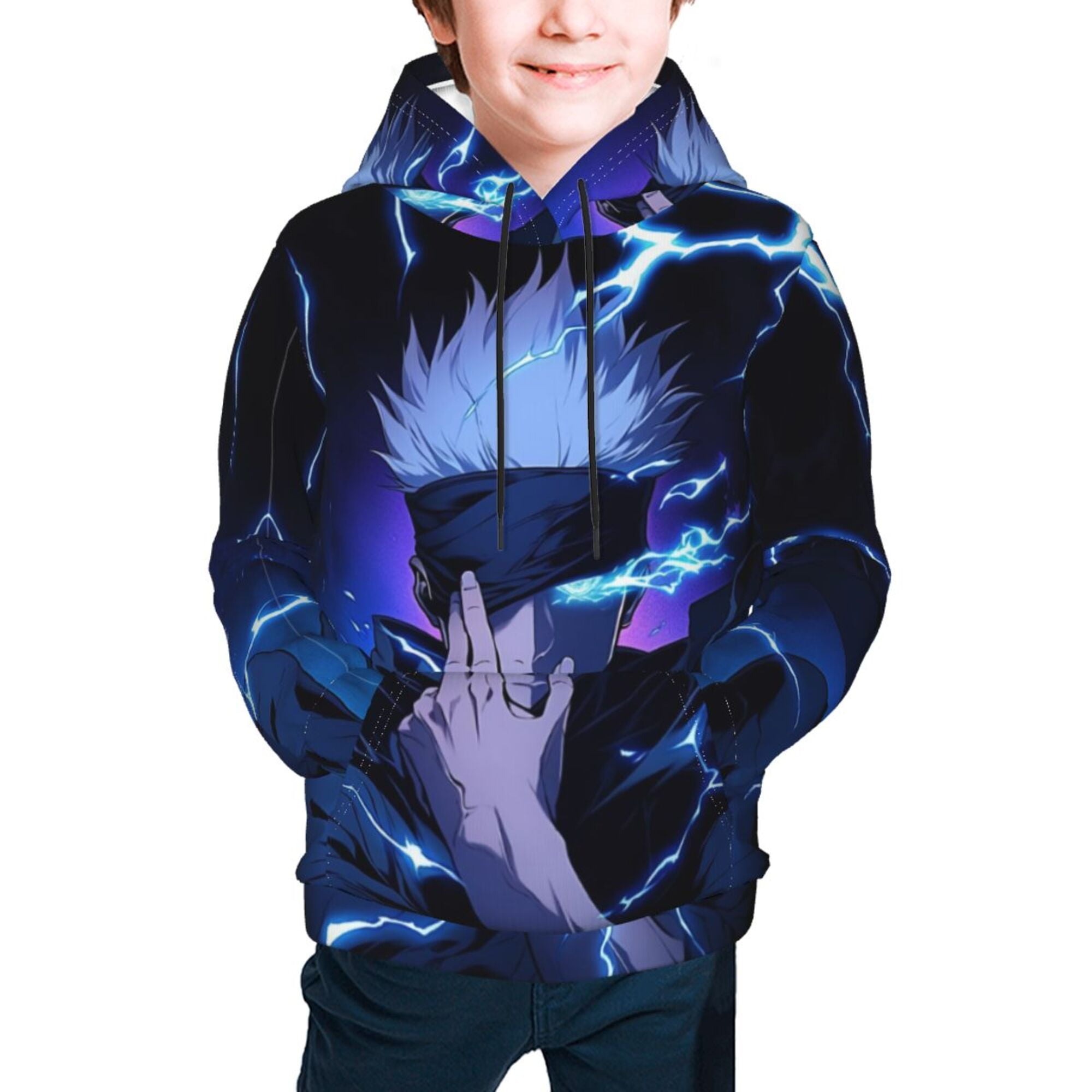Gojo Satoru Teen Boys Girls Hoodies Cartoon Graphic Hooded Sweatshirts ...