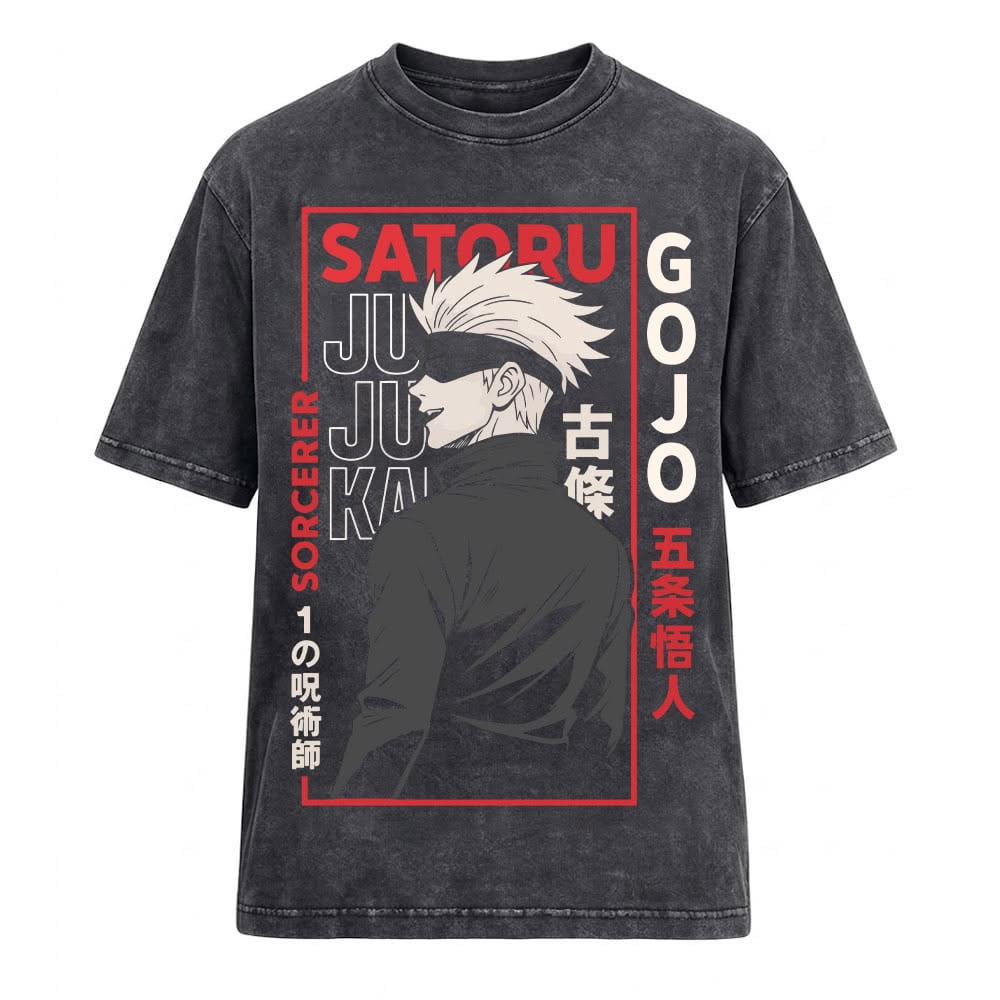 Gojo Satoru Washed T-shirt - Walmart.com