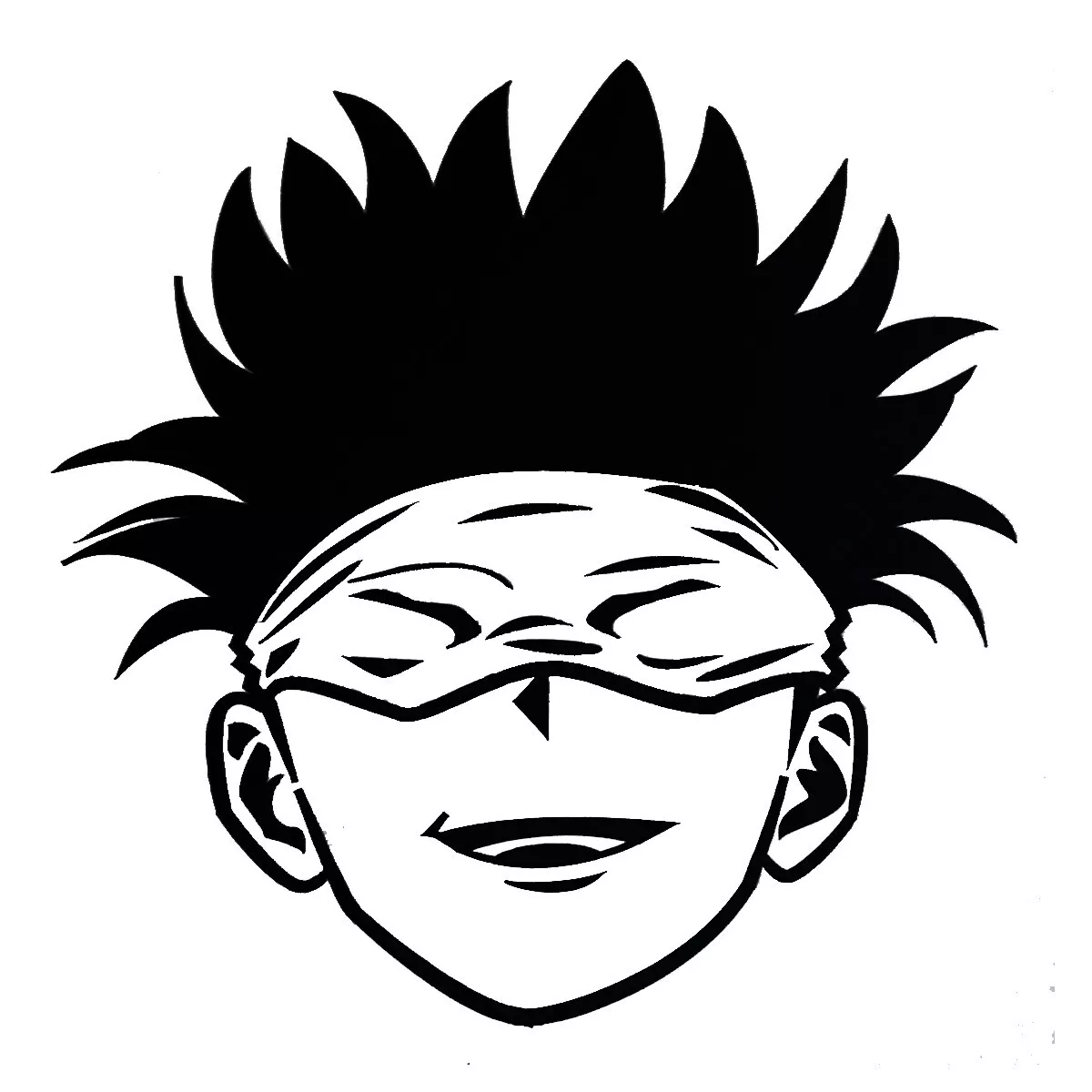 Gojo Satoru White Decal Vinyl Sticker For Office Gaming Room 7"In" X 7 ...