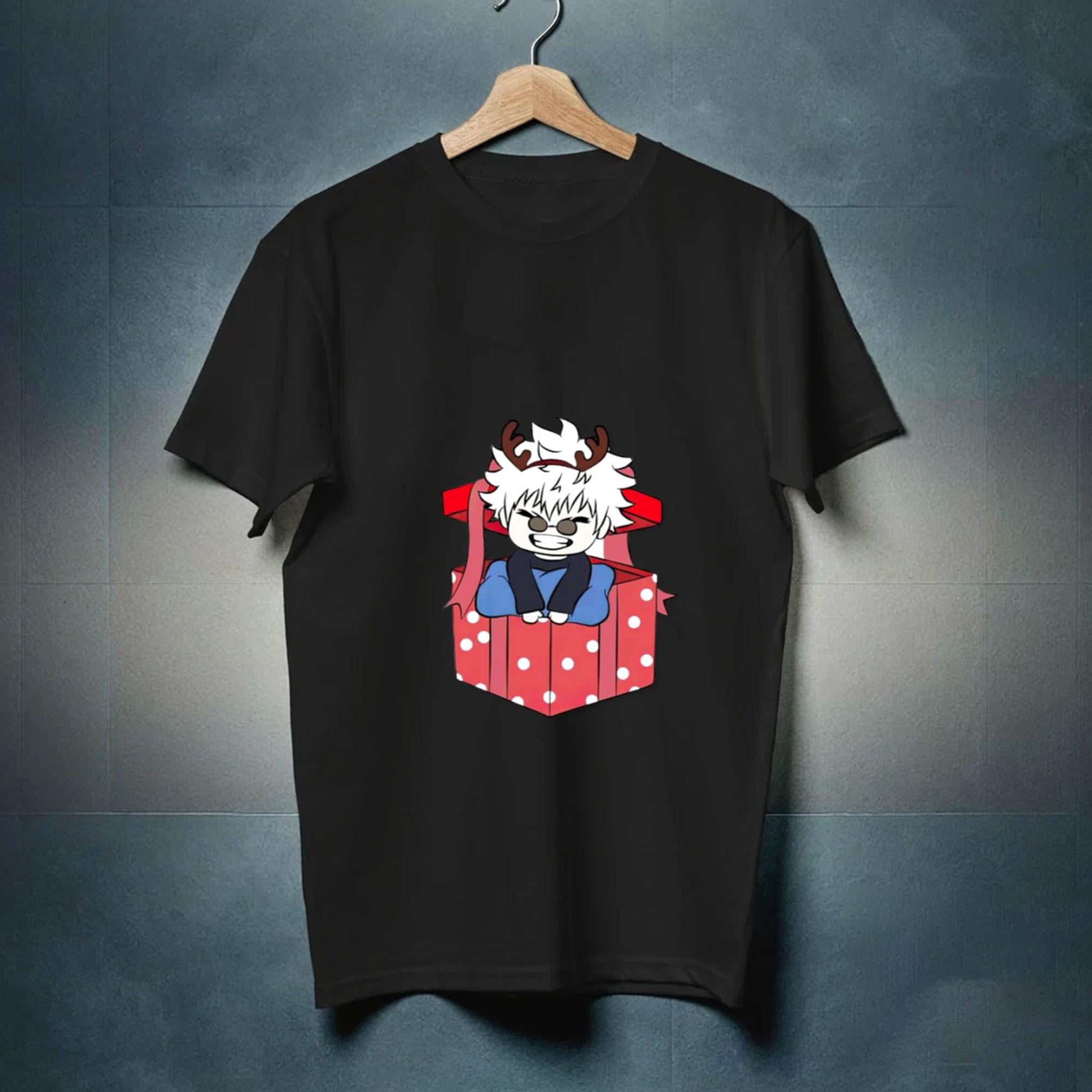 Gojo Satoru gift box Jujutsu Kaisen anime Christmas shirt-removebg ...