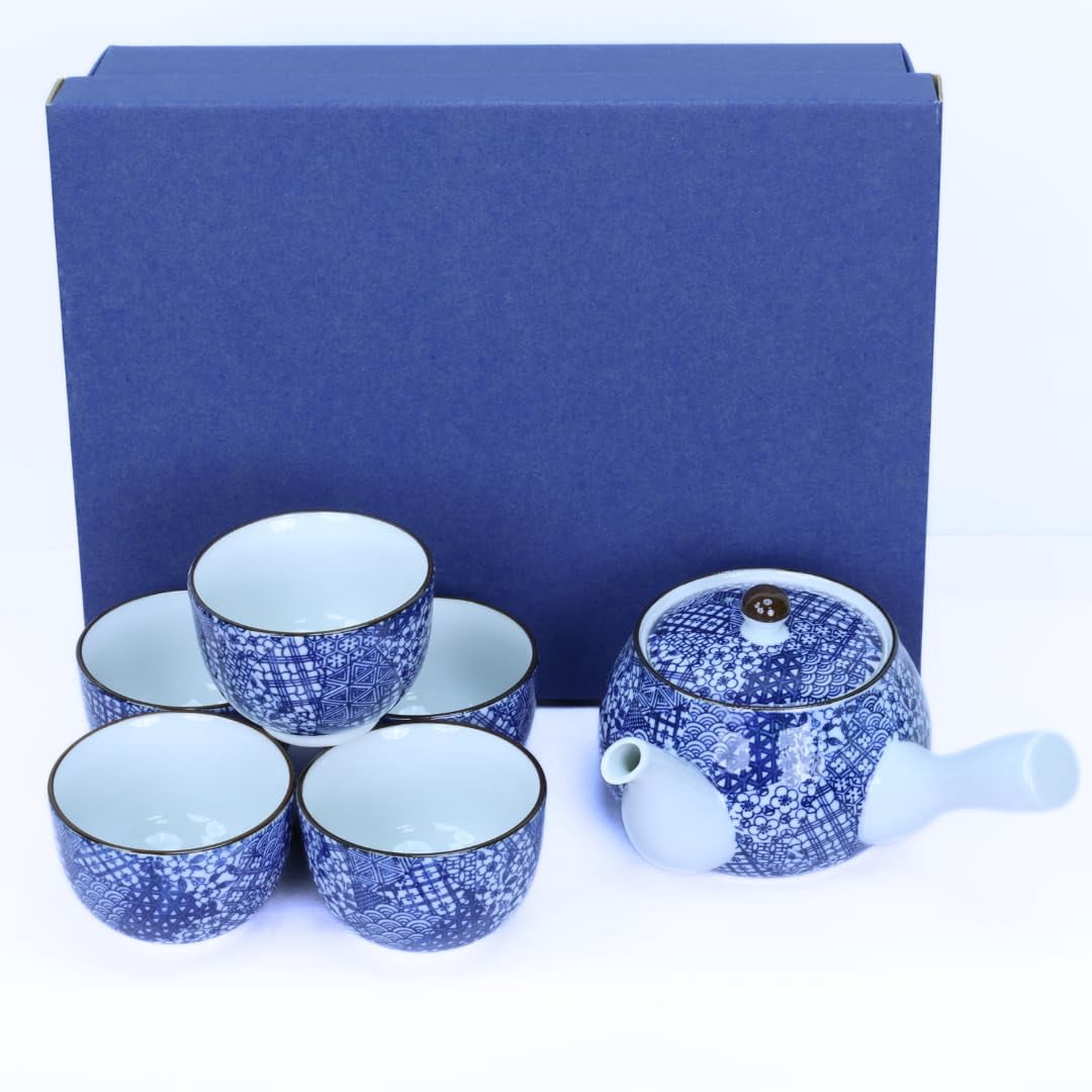 Gojyo Aritayaki Tea Set 1 Porcelain Japanese Kyusu Teapot 420 ml with 5 ...