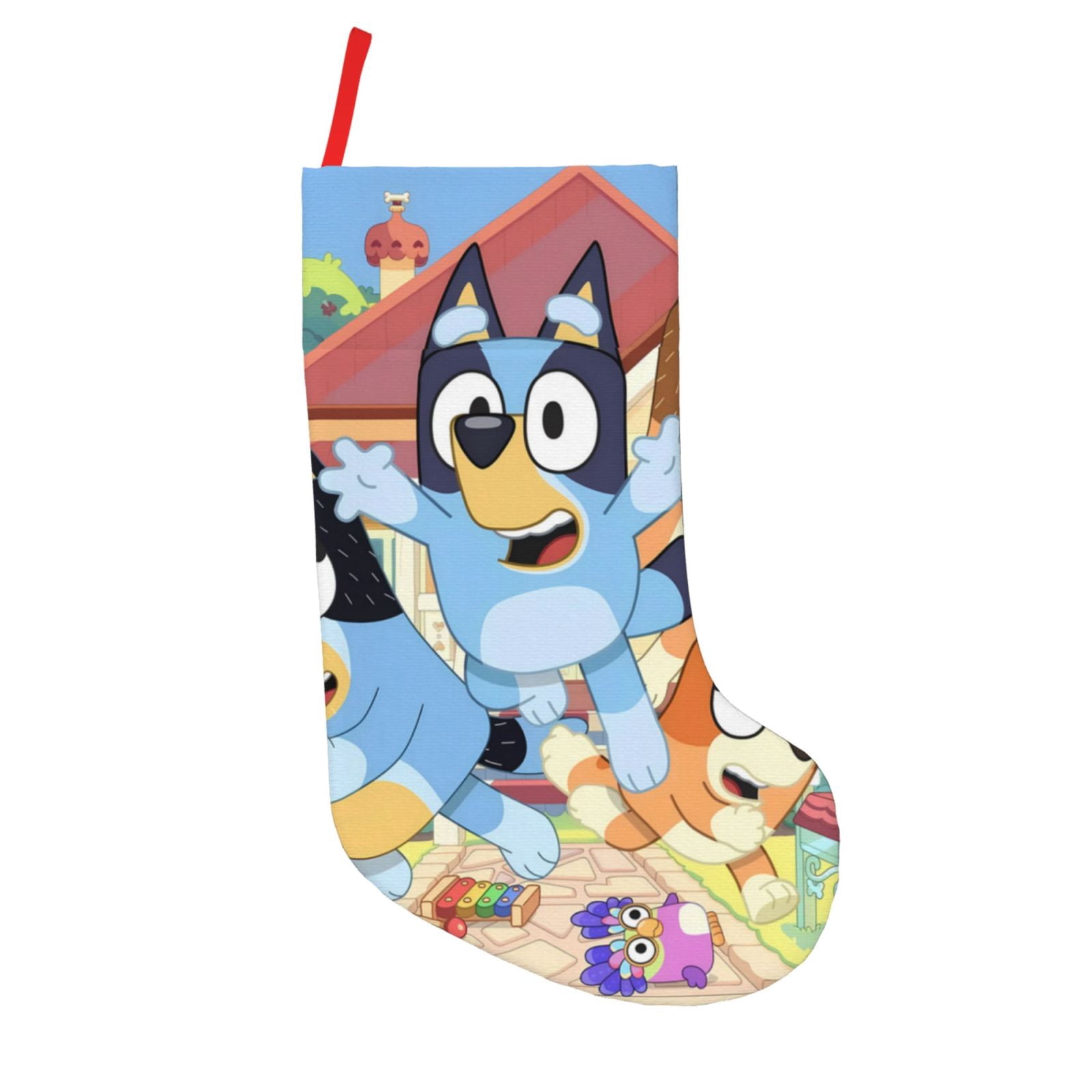 Gokiu Bluey for Christmas Stockings 18" Large Xmas Stocking for Kids ...
