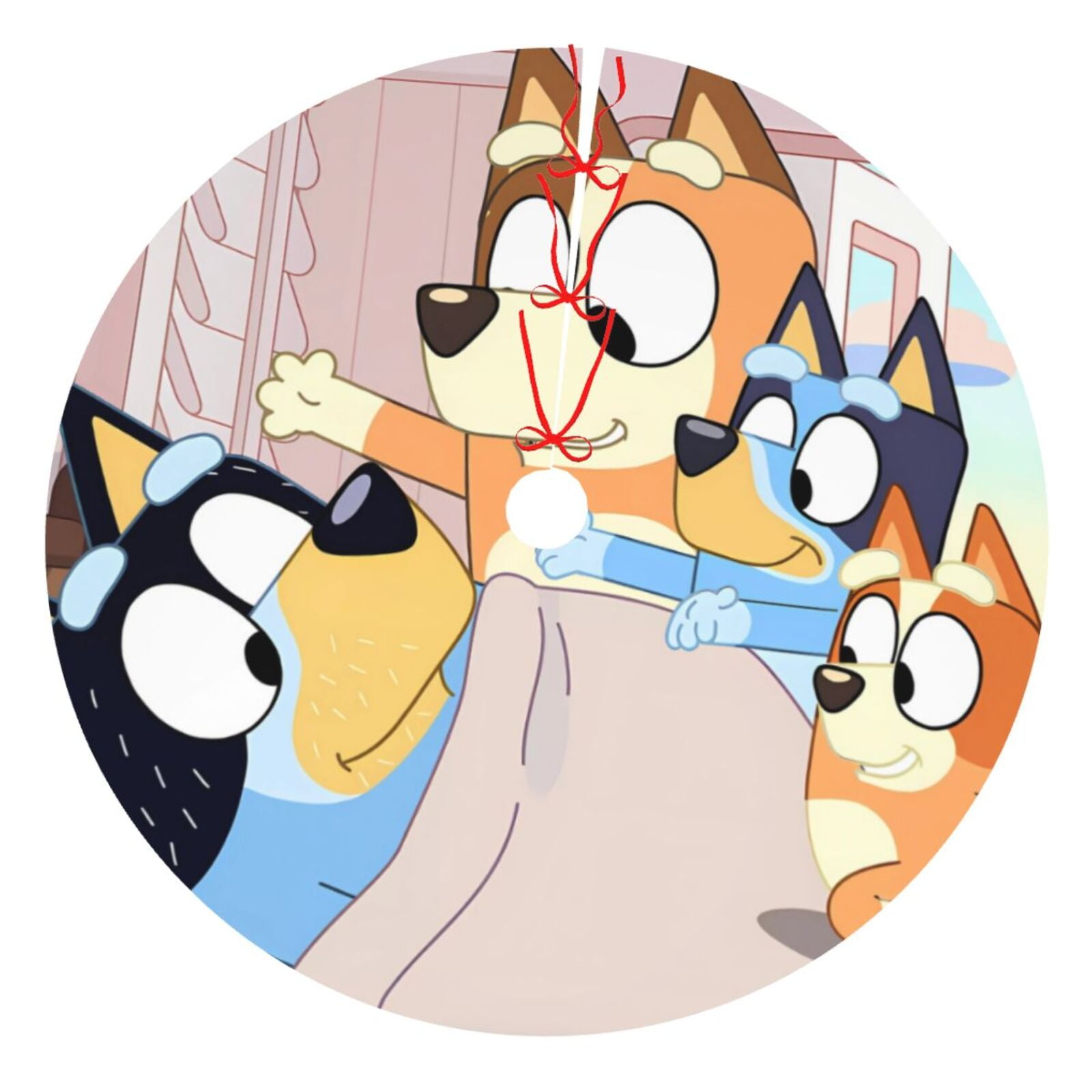 Gokiu Bluey Christmas Tree Skirt 30 36 48 Inch Carpet Mat Party Decor ...