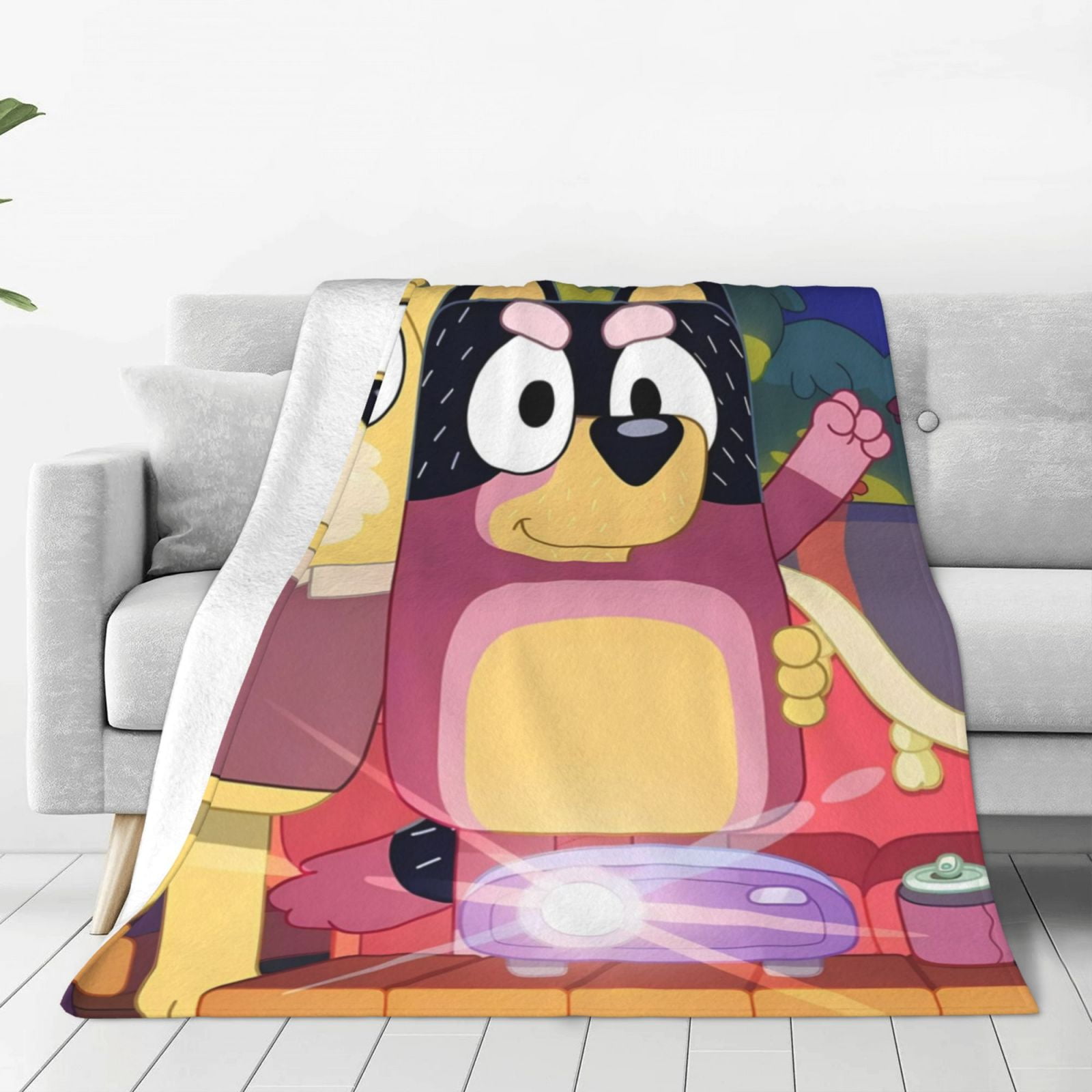 Gokiu Bluey for Flannel Blanket Super Soft Cozy Throw Blanket 50"x40 ...