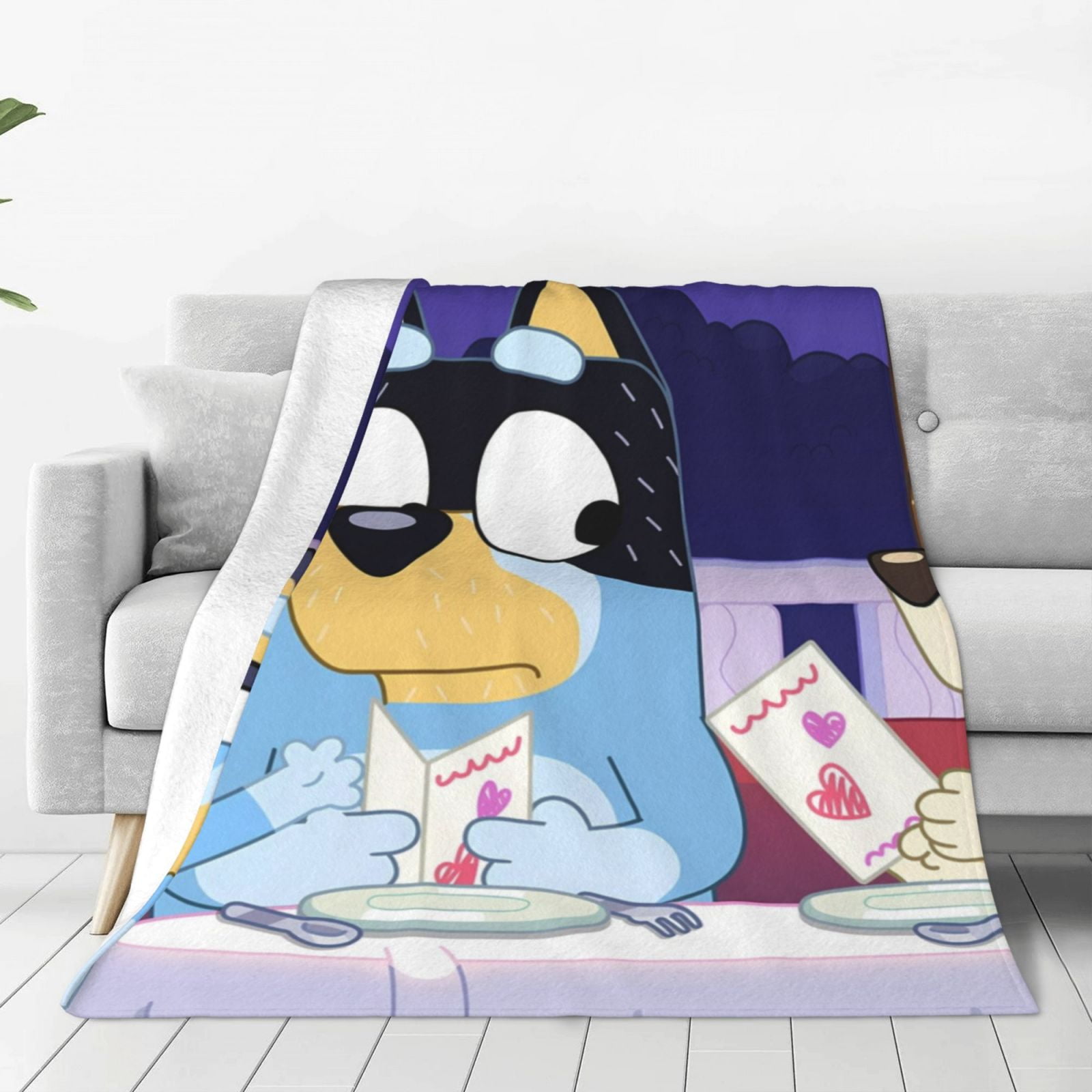 Gokiu Bluey for Flannel Blanket Super Soft Cozy Throw Blanket 50"x40 ...