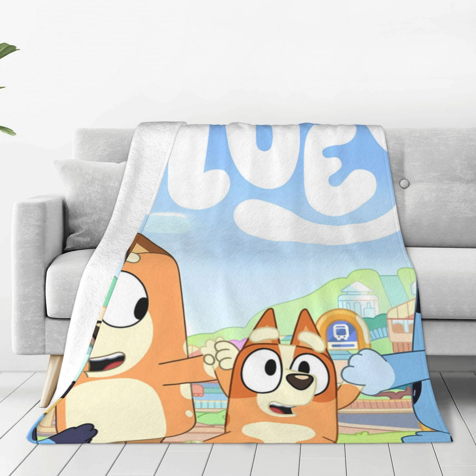 Gokiu Bluey for Flannel Blanket Super Soft Cozy Throw Blanket 50"x40 ...