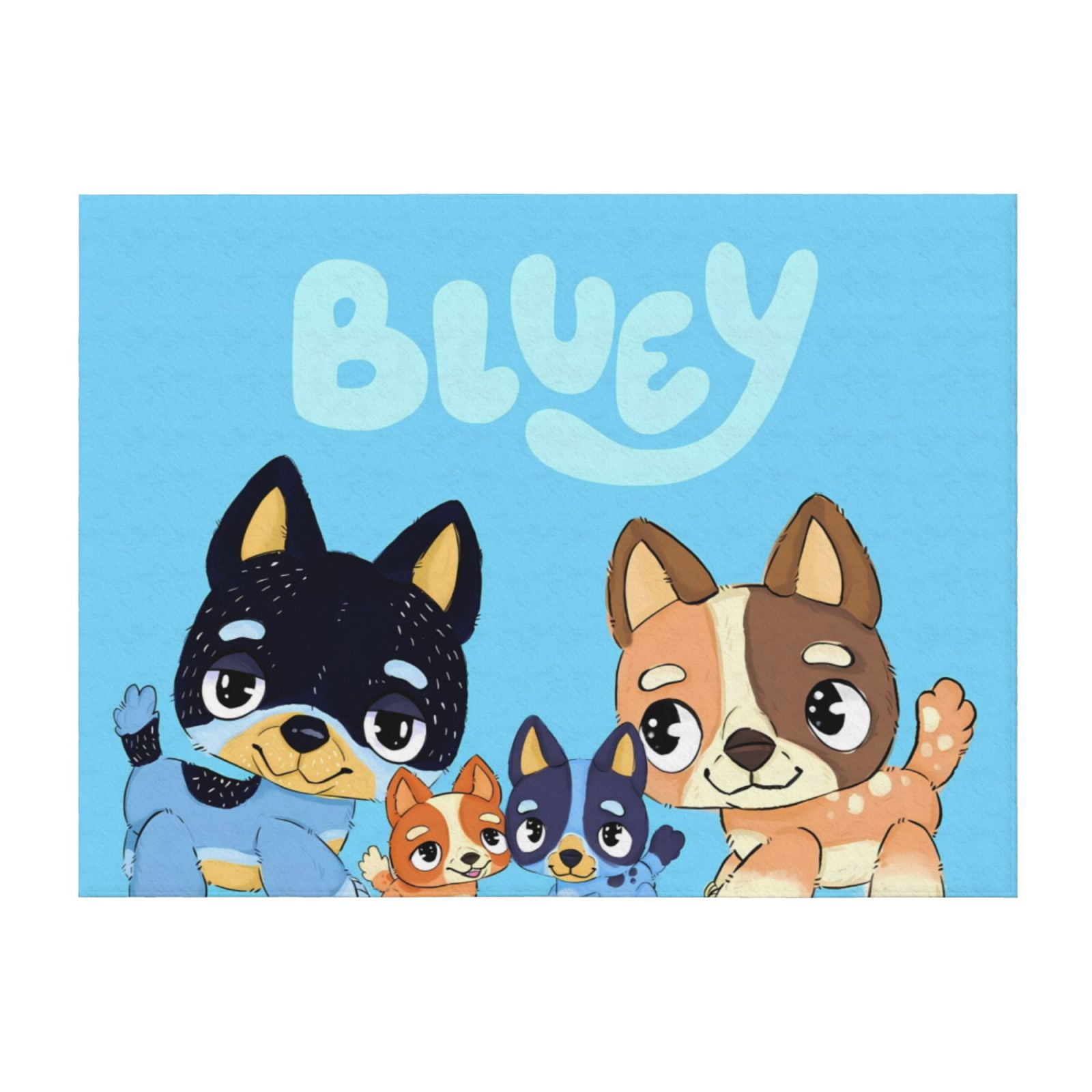 Gokiu Bluey Flannel Blanket Super Soft Cozy Throw Blanket 80"x60" All ...