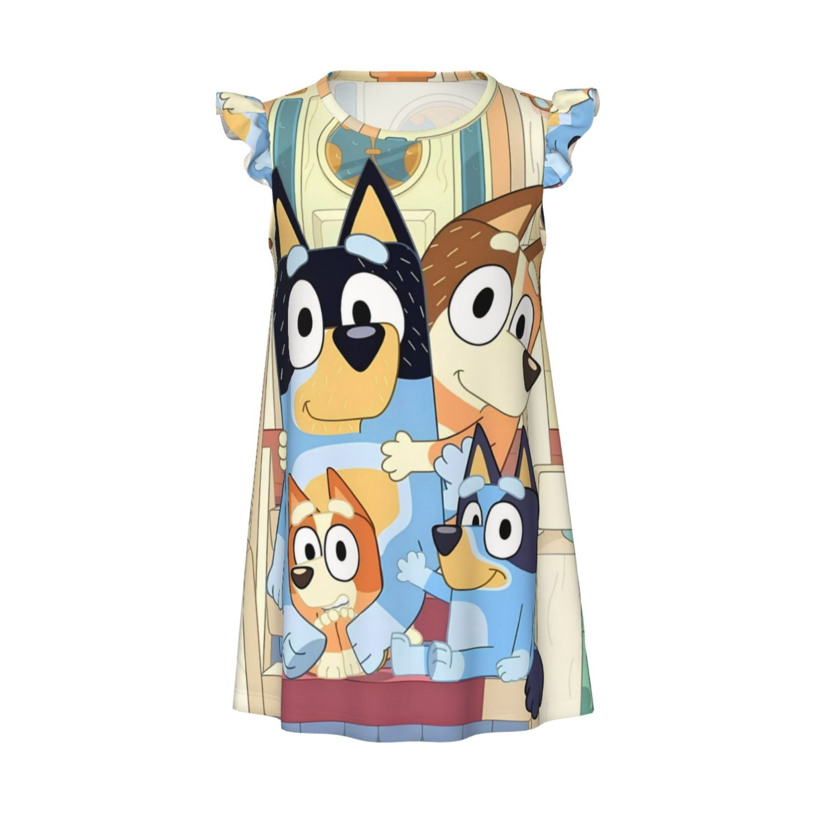 Gokiu Bluey Girls Nightgowns Princess Nightgown Toddler Sleepwear for ...