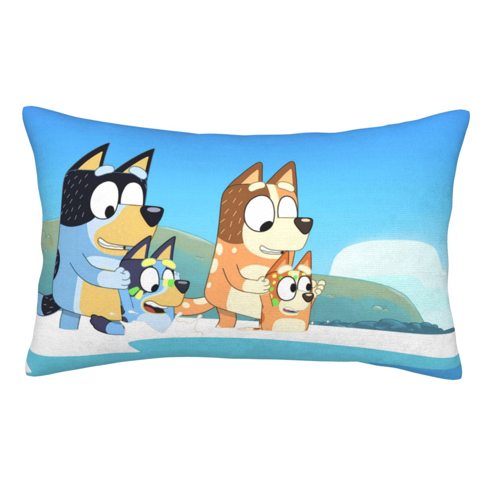 Gokiu Bluey Pillowcase for Hair and Skin, Plush Pillow Cases 14"x20 ...