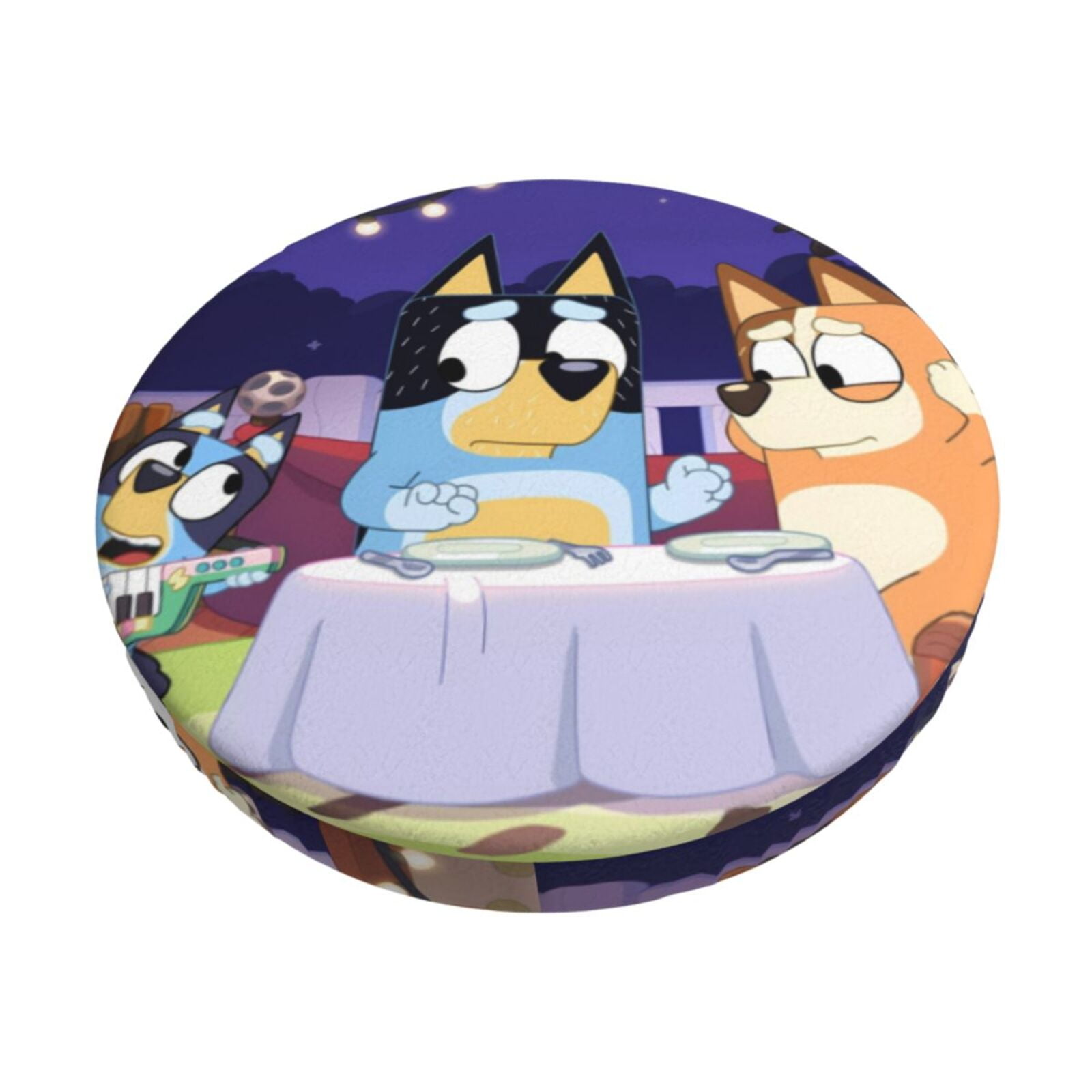 Gokiu Bluey Round Stool Covers Super Breathable Stretch Bar Stool ...