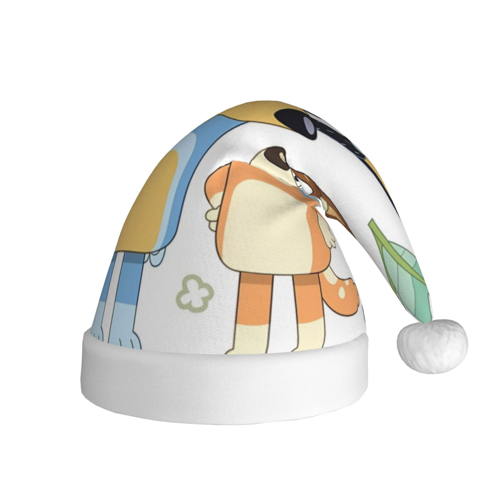 Gokiu Bluey Santa Hat Christmas Hats for Adults Holiday Unisex Plush ...