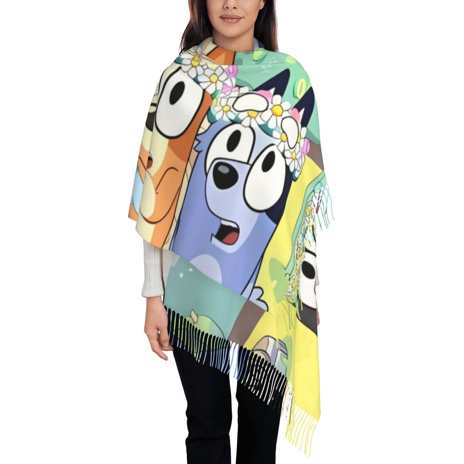 Gokiu Bluey Women's Scarf Pashmina Shawls and Wraps for Wedding Evening ...