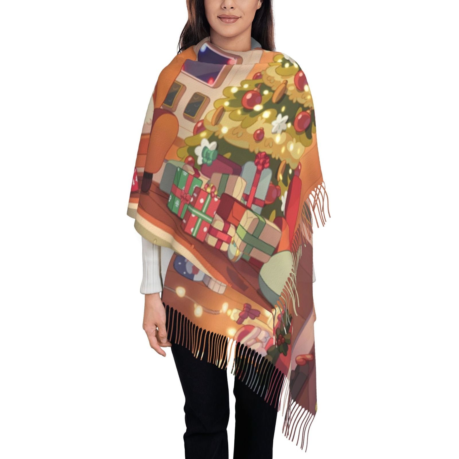 Gokiu Bluey Women's Scarf Pashmina Shawls and Wraps for Wedding Evening ...