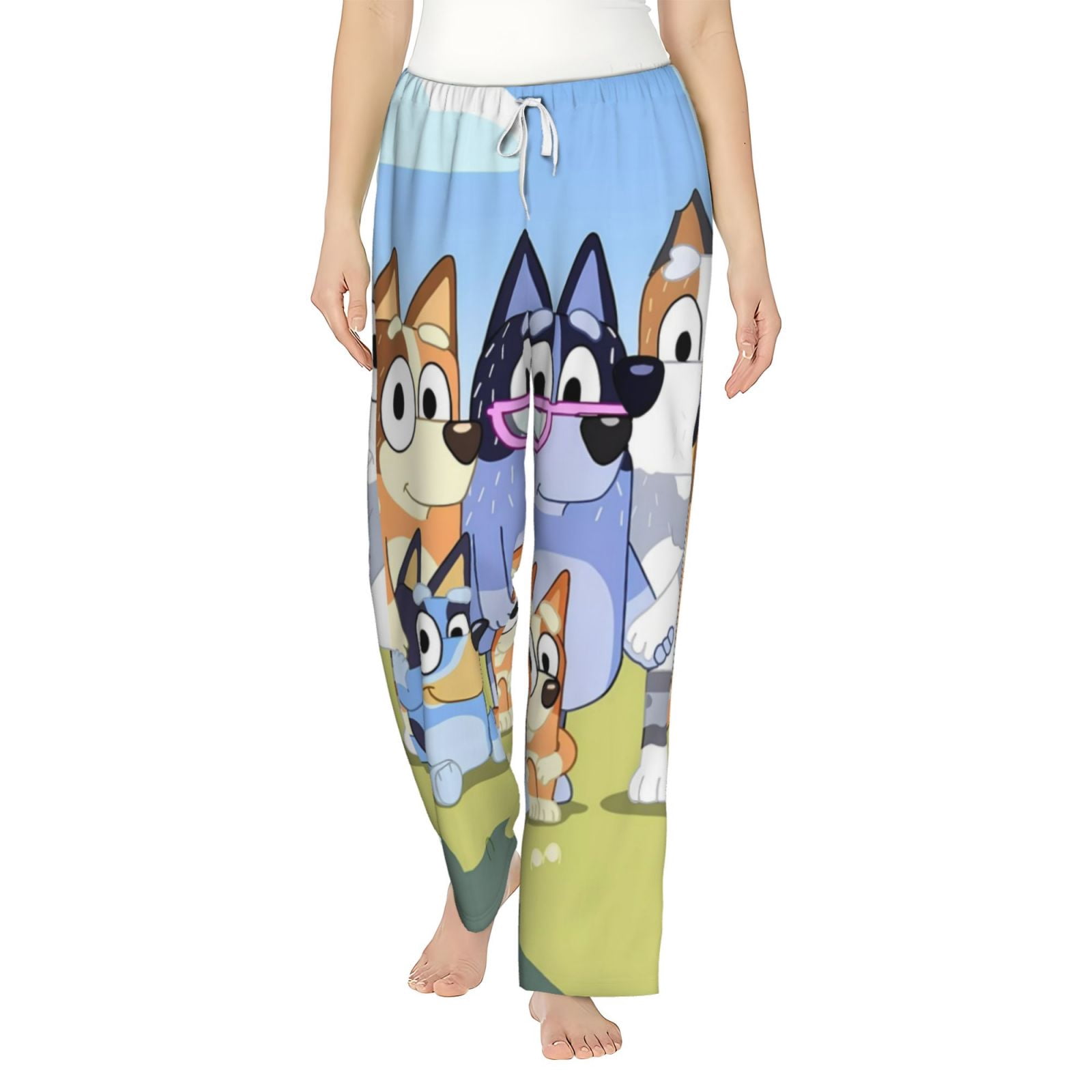 Gokiu Bluey Womens Pajama Pants Lounge Pants Women Drawstring Wide Leg ...