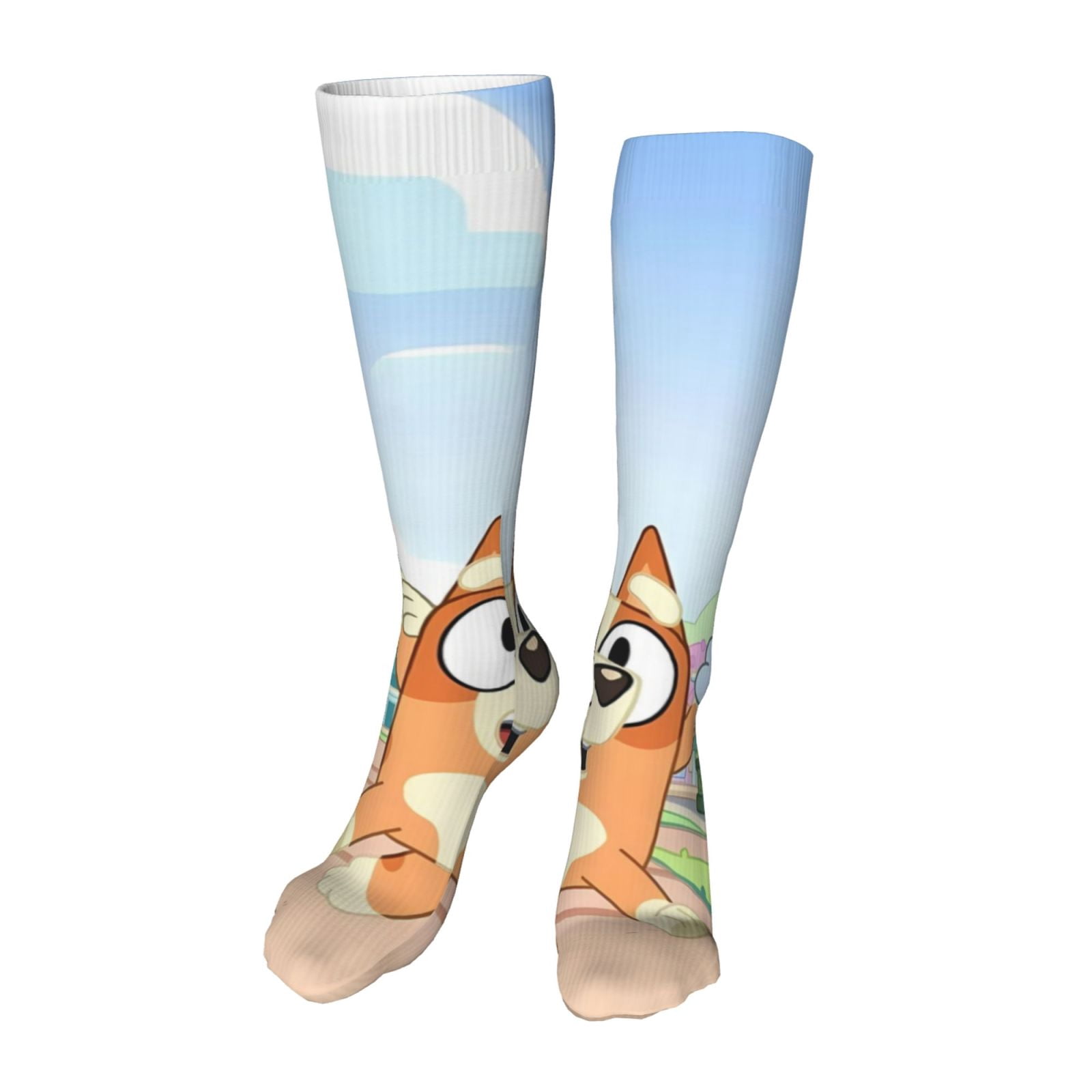 Gokiu Bluey Womens Thigh High Socks Warm Stocking Casual Knee High Long ...