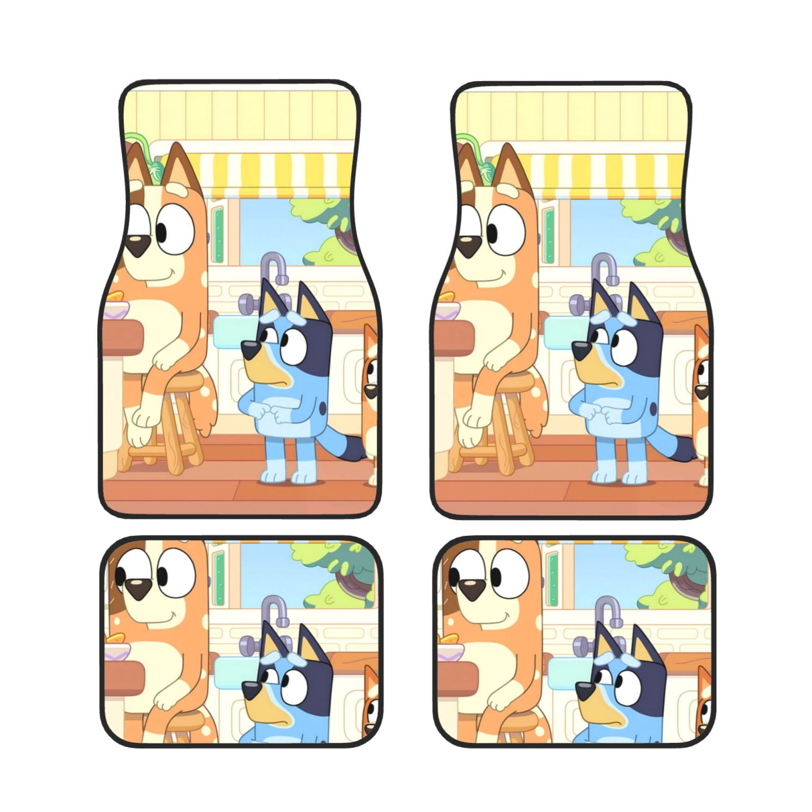 Gokiu Bluey for Car Floor Mats Set of 4 Universal Fit Automotive All ...