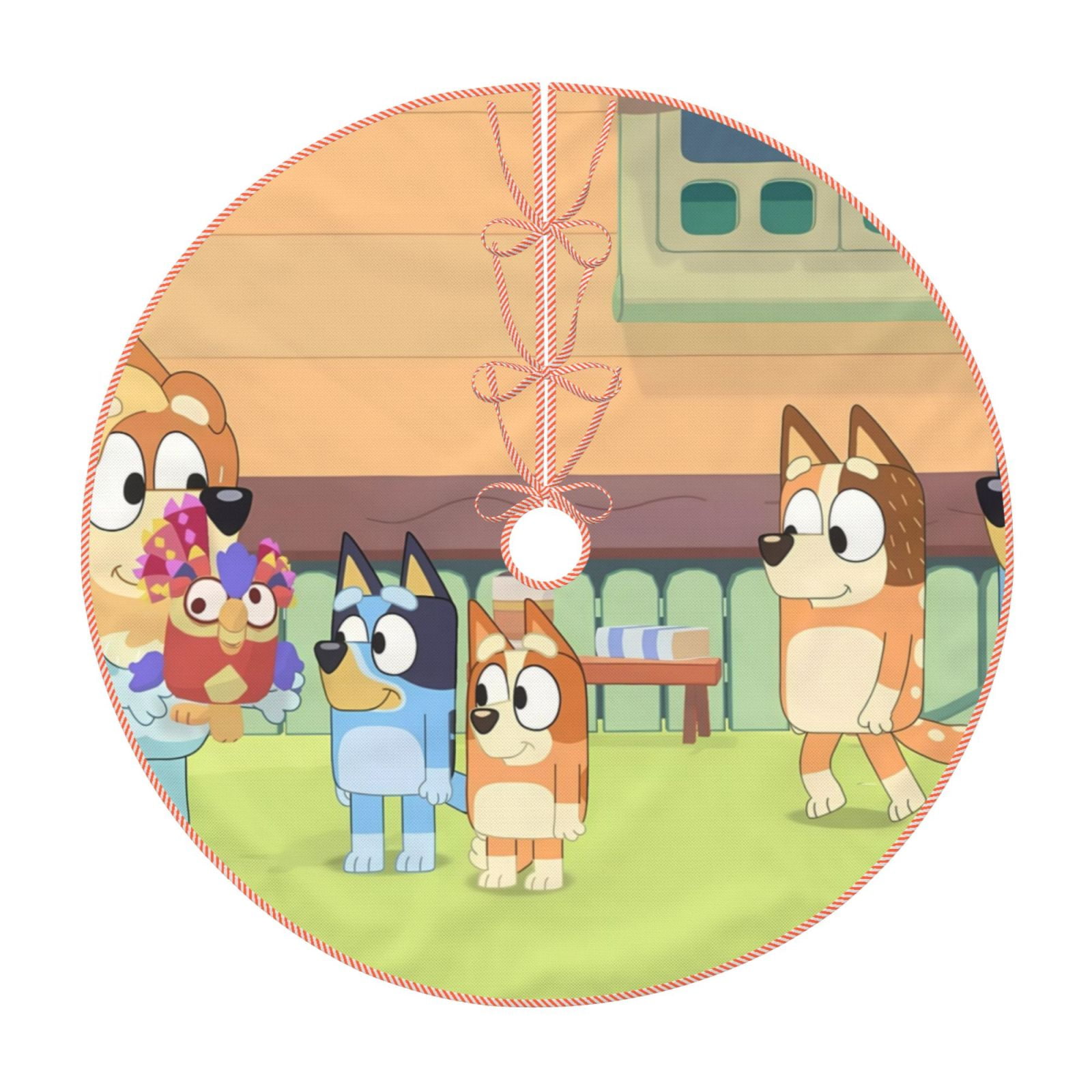 Gokiu Bluey for Christmas Tree Skirt 30 36 48 Inch Carpet Mat Party ...