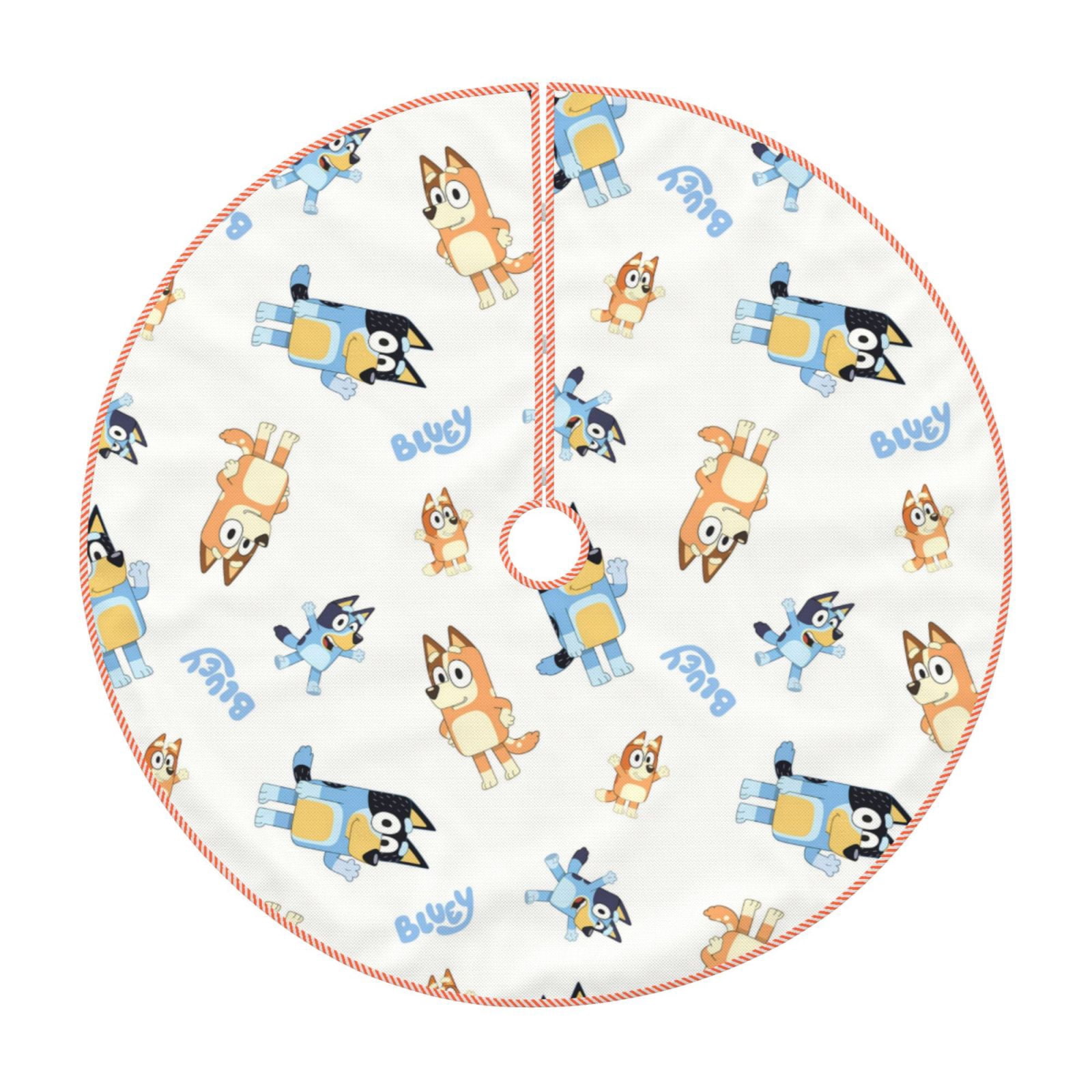 Gokiu Bluey for Christmas Tree Skirt 30 36 48 Inch Carpet Mat Party ...